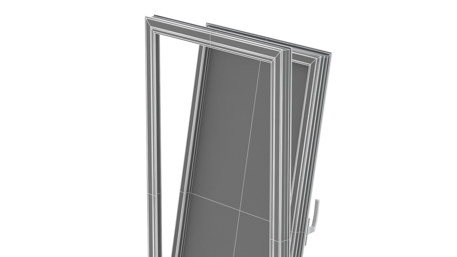 Door aluminium 3D model - TurboSquid 1598957