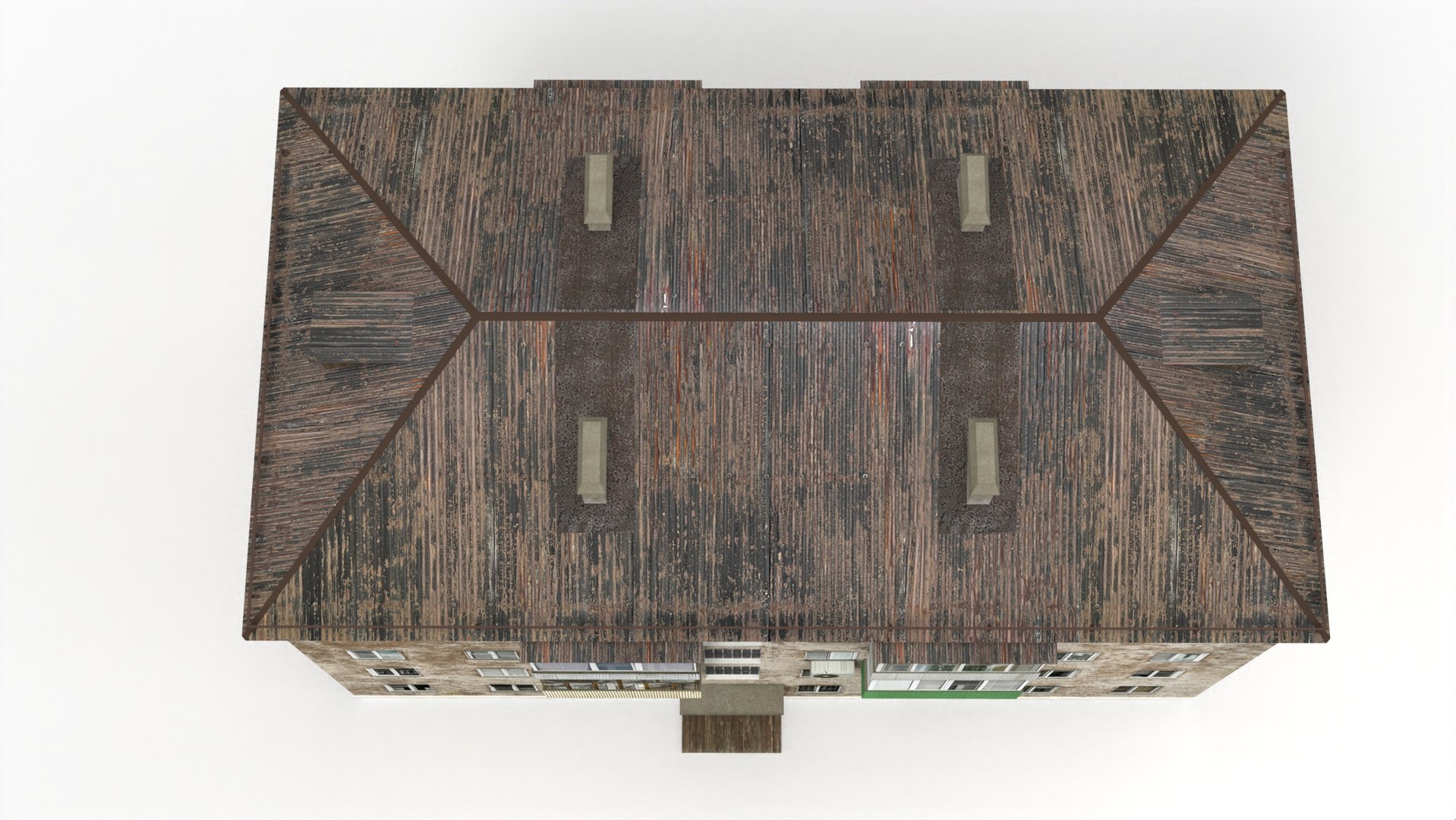 Four Story Residential Building 3D Model - TurboSquid 2048161