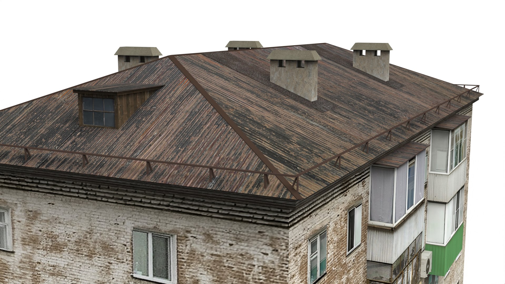 Four Story Residential Building 3D Model - TurboSquid 2048161