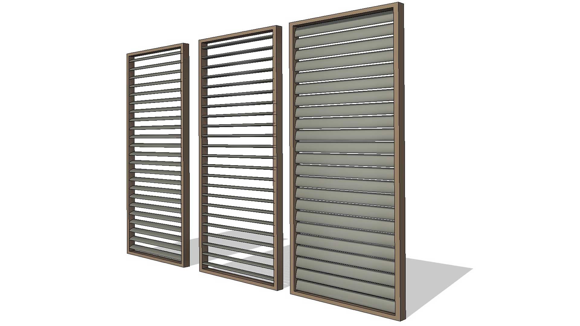 Vertical Sun Screen Louvre Panels 3D Model - TurboSquid 2051773