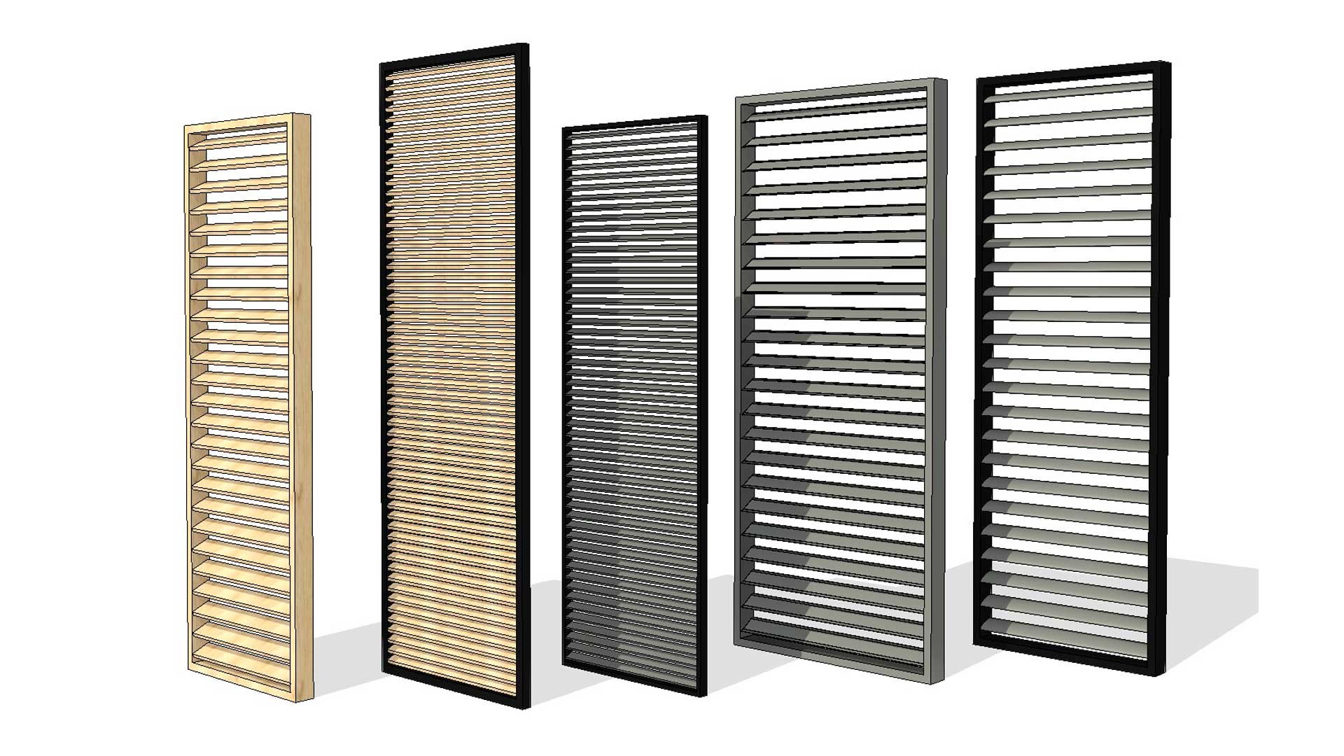 Vertical Sun Screen Louvre Panels 3D Model - TurboSquid 2051773