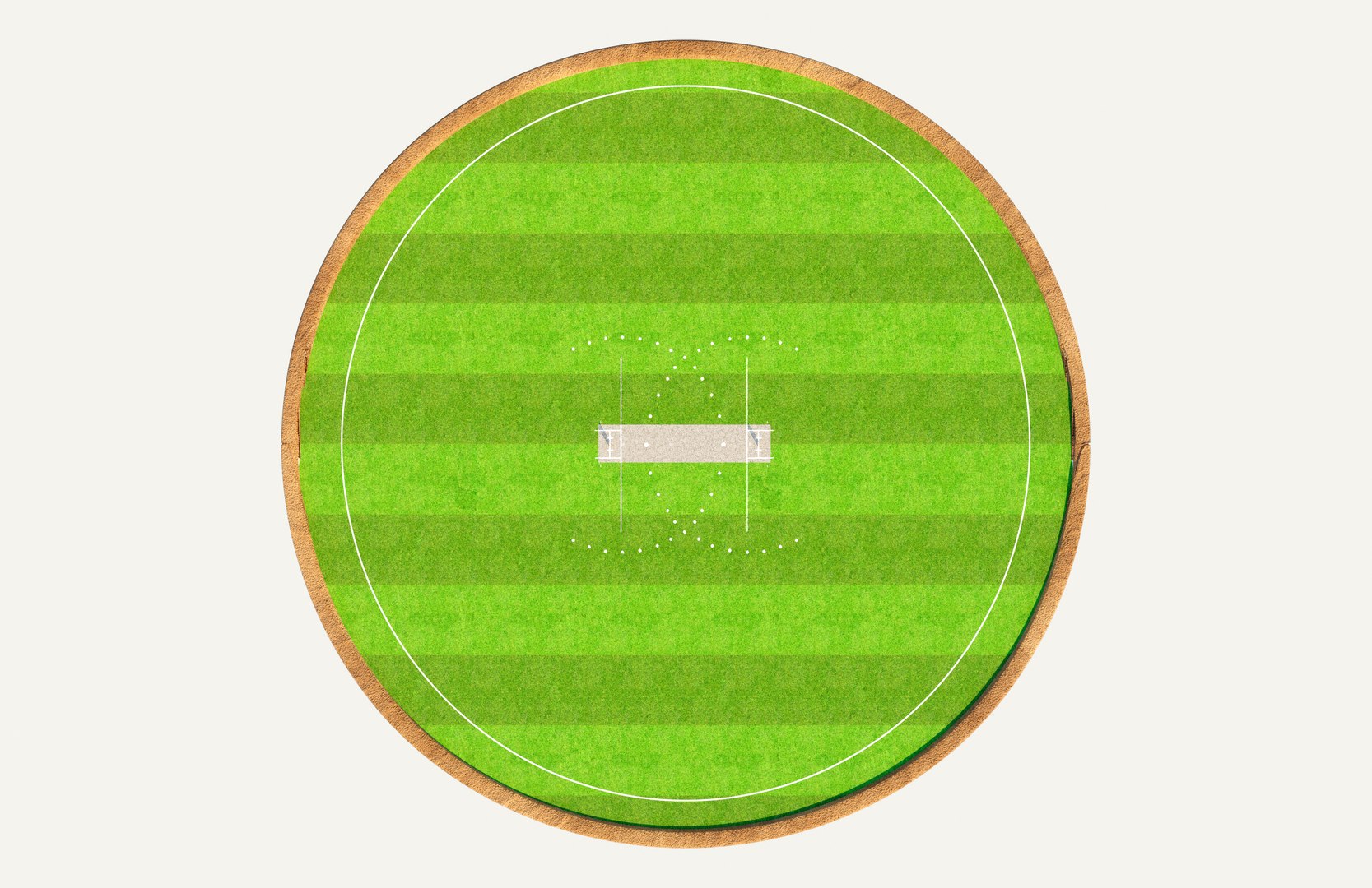 Cricket Half Ball And Cricket Field Model - TurboSquid 2131120