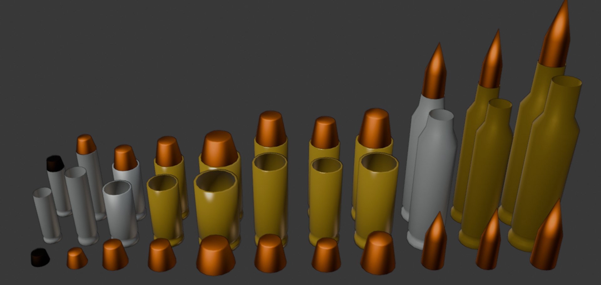 Bullets Pack 3D Model - TurboSquid 2229271