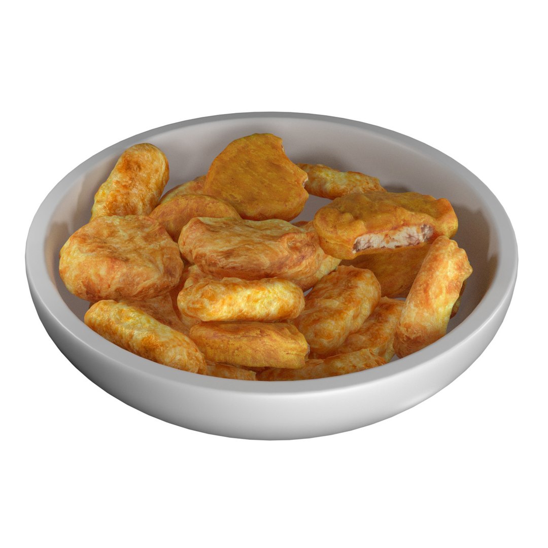 3D Model Chicken Nuggets Bowl - TurboSquid 2370497