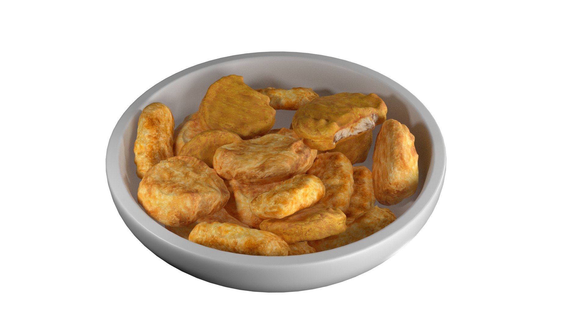 3D Model Chicken Nuggets Bowl - TurboSquid 2370497