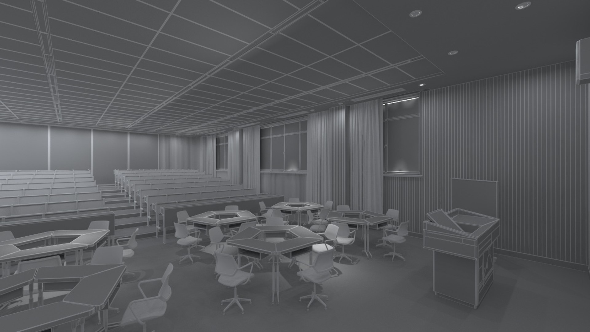 3D Multimedia Ladder Classroom Model - TurboSquid 2259381