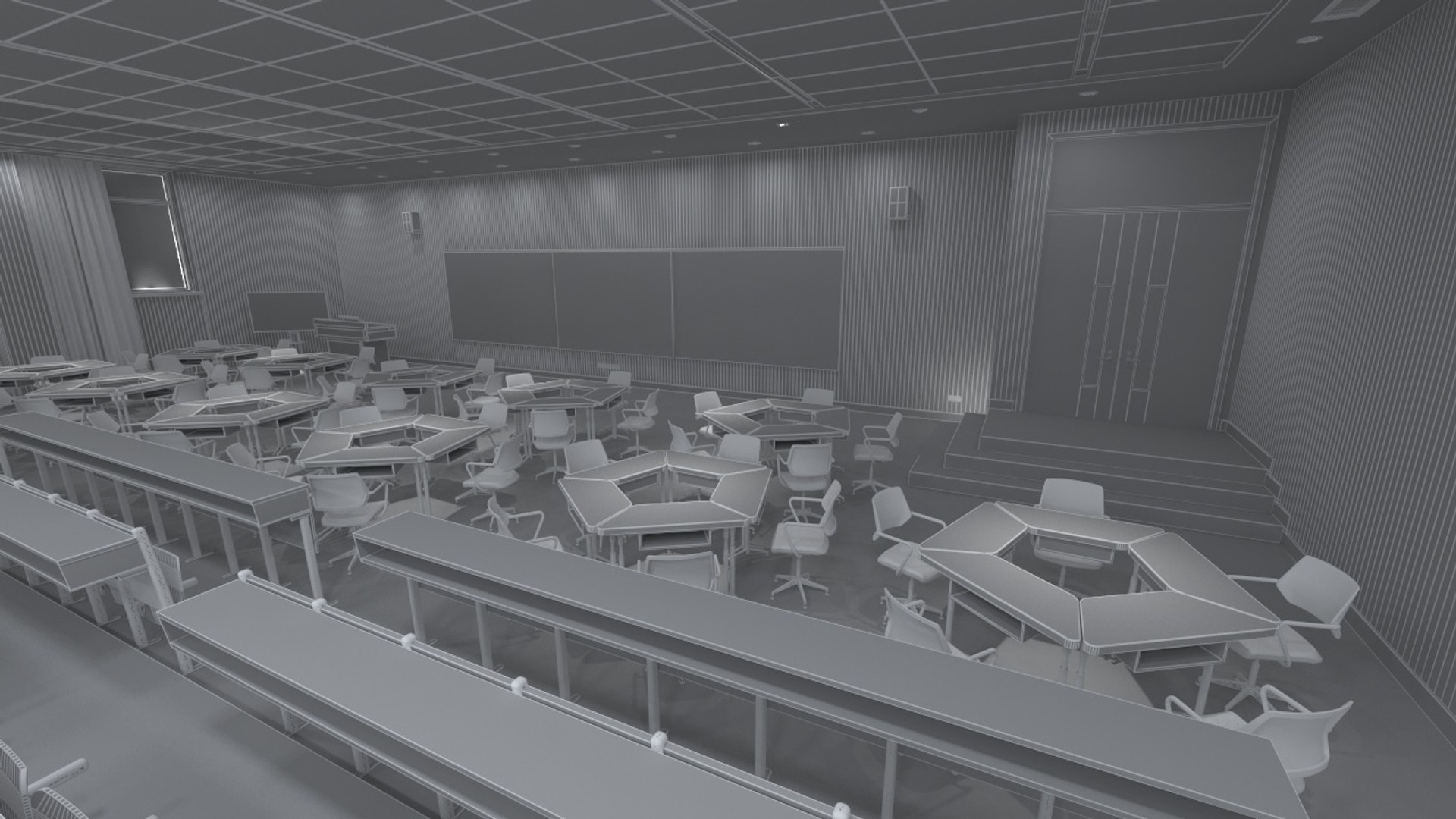 3D Multimedia Ladder Classroom Model - TurboSquid 2259381