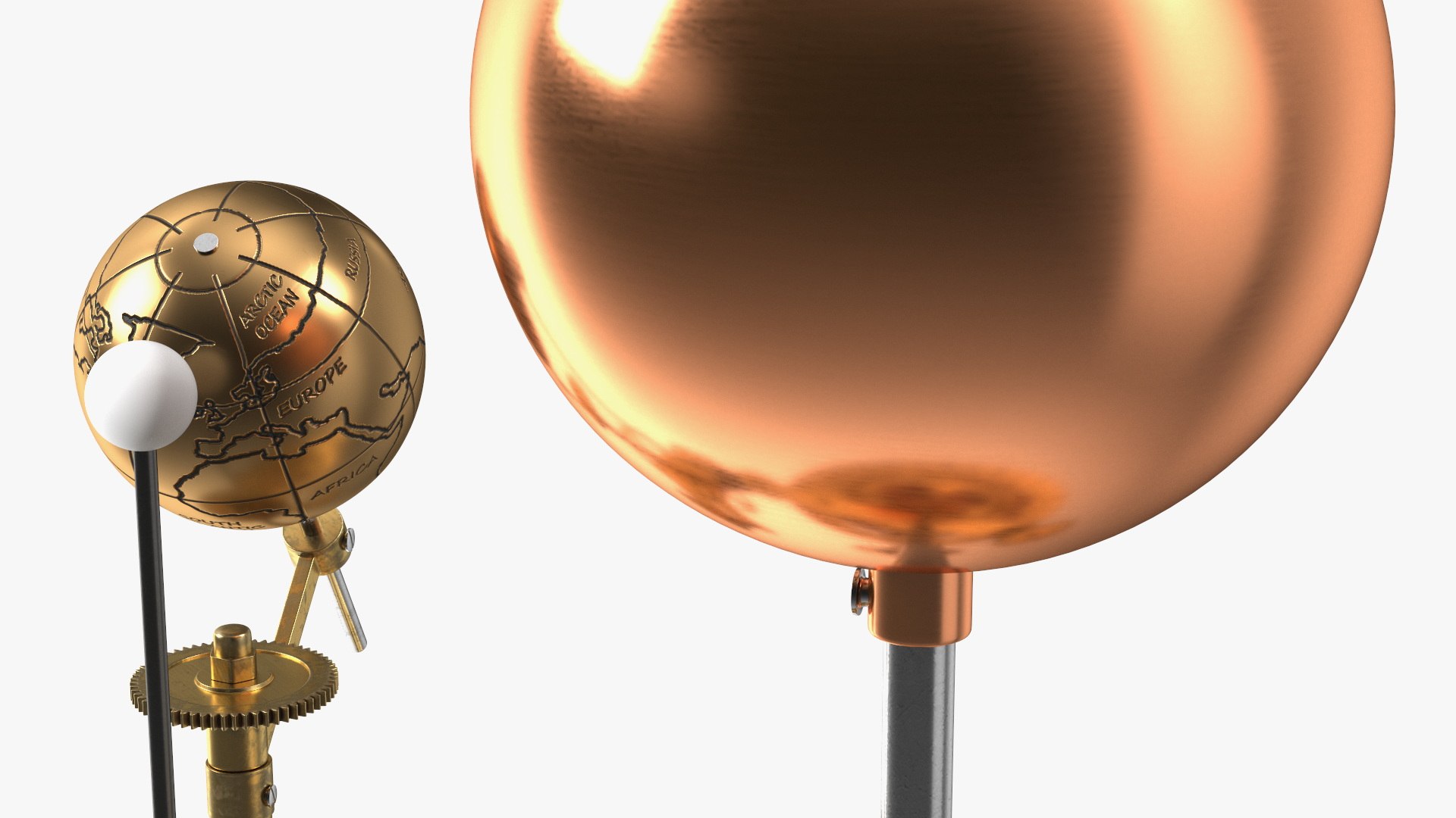 3D Vintage Brass Solar System Orrery - TurboSquid 2101939