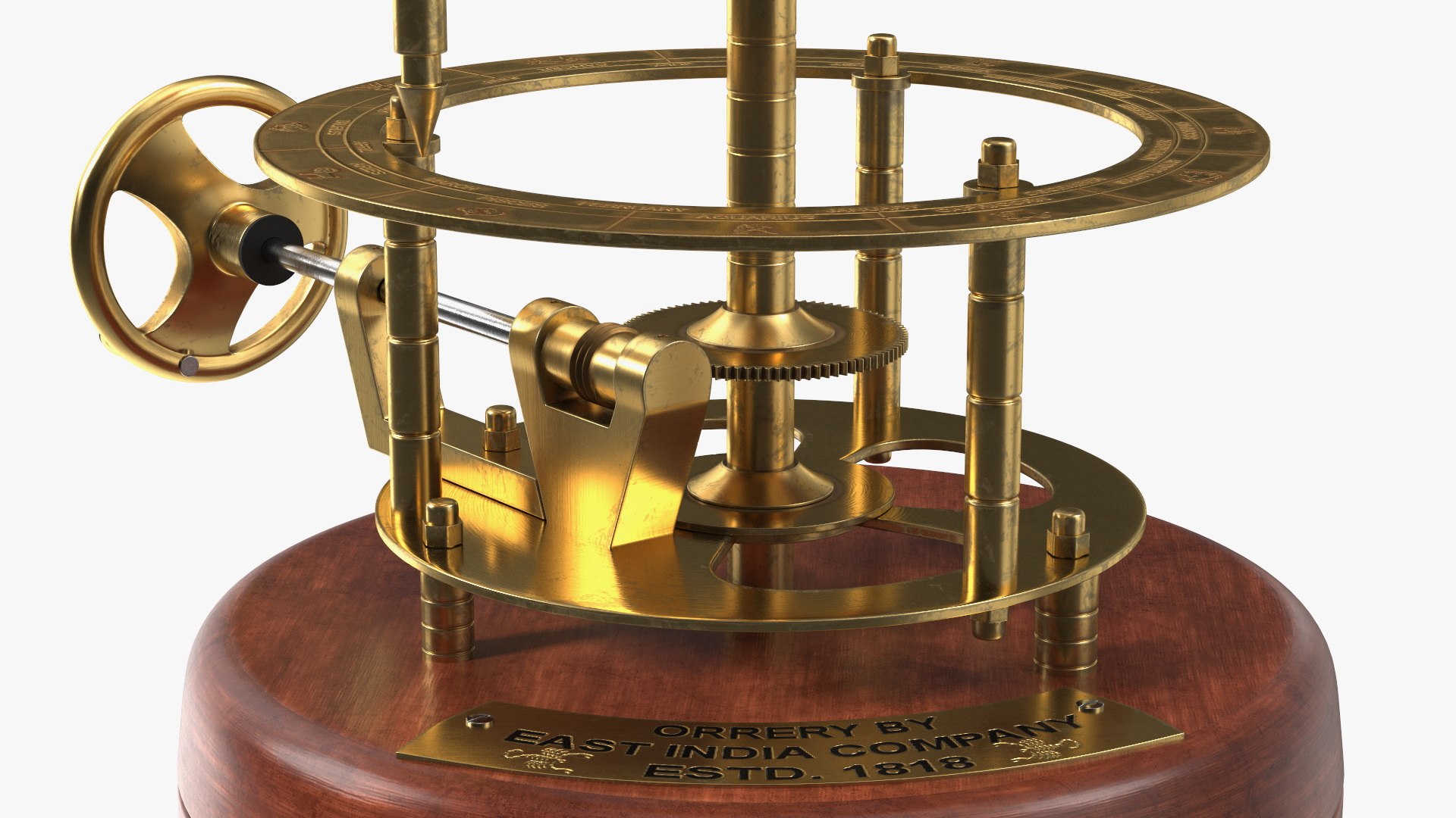 3D Vintage Brass Solar System Orrery - TurboSquid 2101939