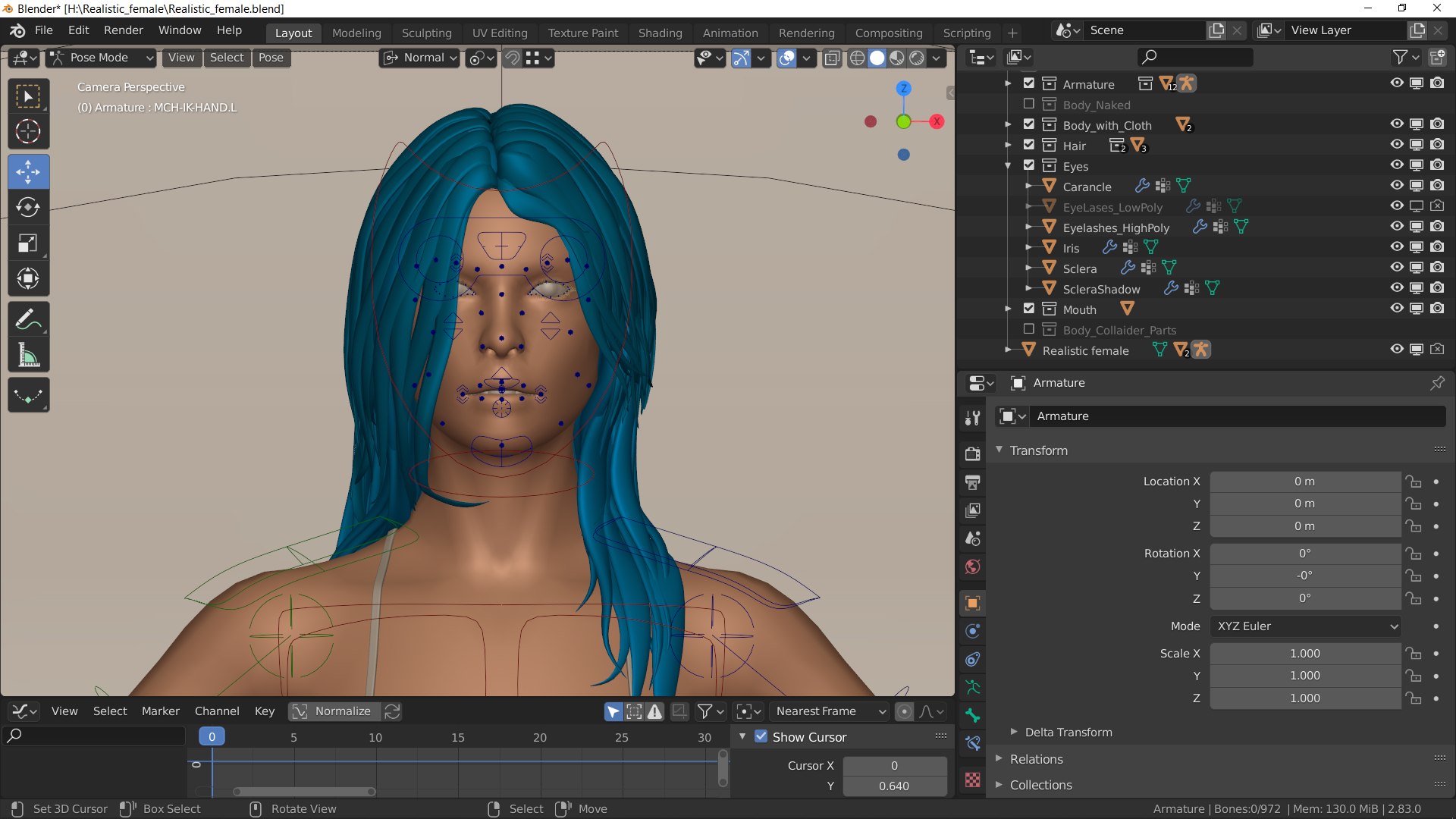Realistic female rigged woman model - TurboSquid 1592493