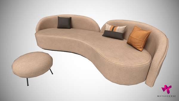 modelo 3d Sofá Puff - TurboSquid 2383651