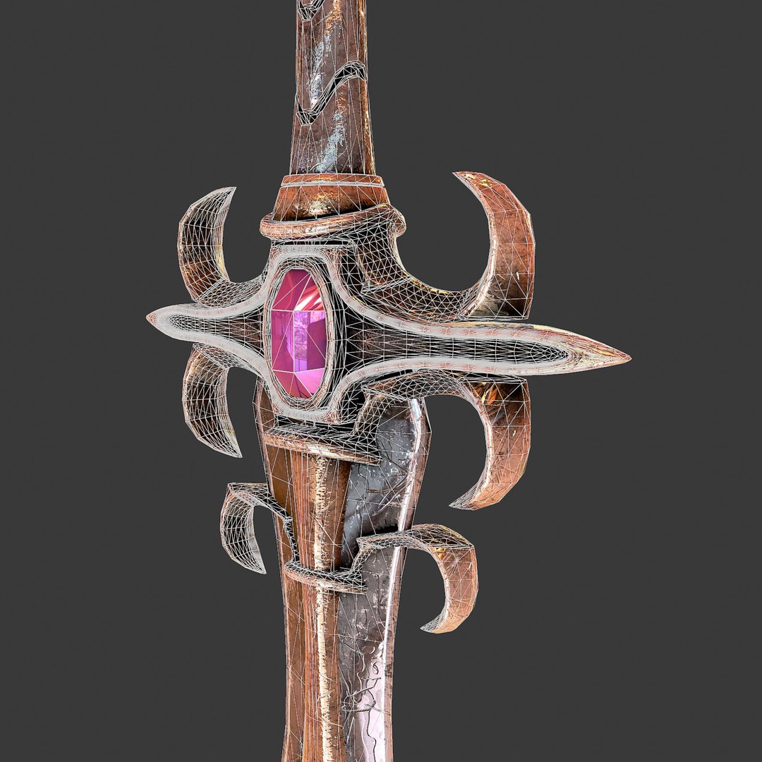 Fantasy Sword 22 Modeled 3D - TurboSquid 1579299