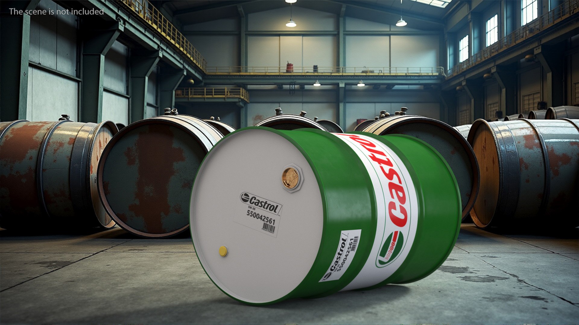 Castrol Oil Drum 3D - TurboSquid 2311019