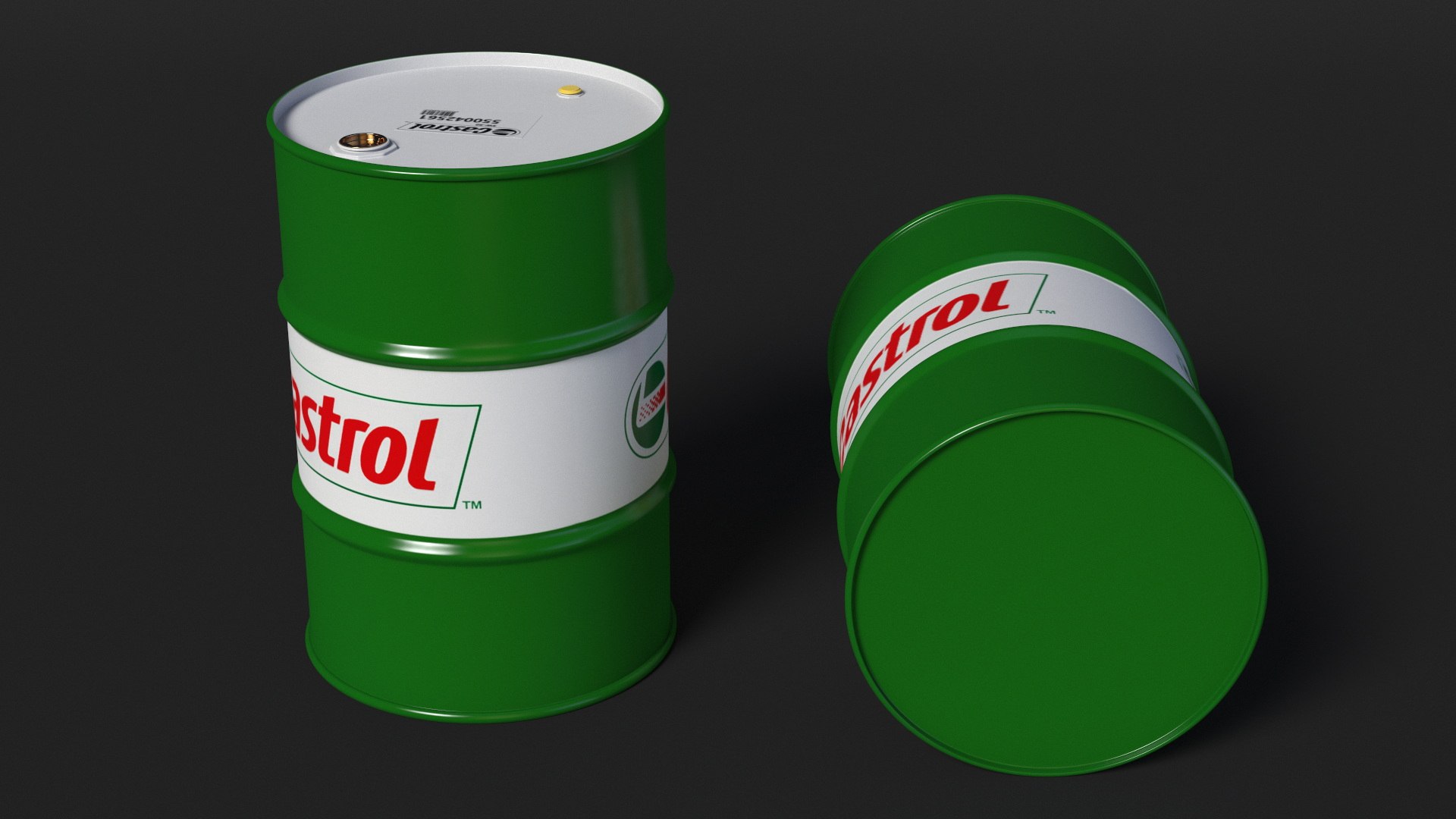 Castrol Oil Drum 3D - TurboSquid 2311019