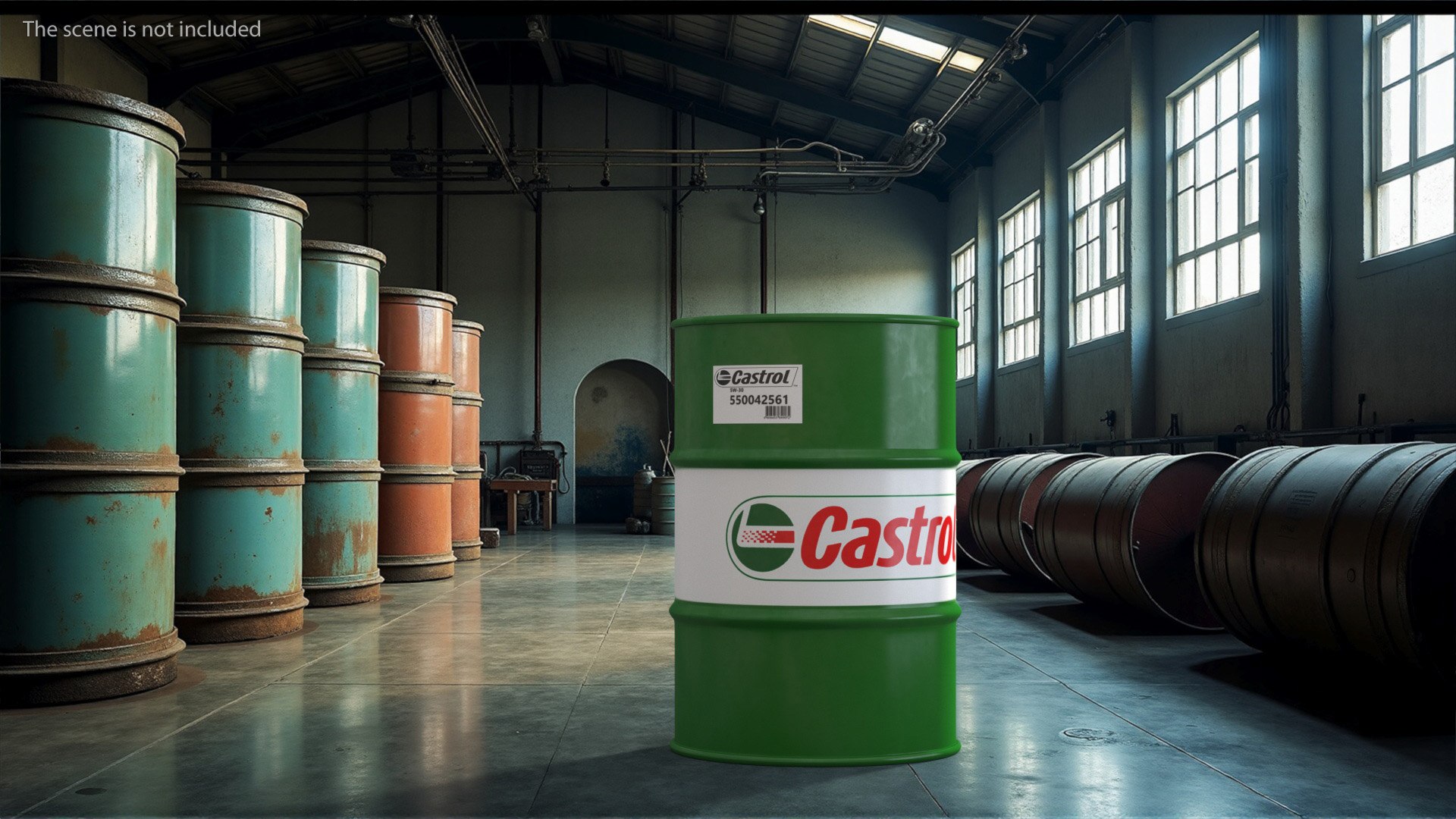 Castrol Oil Drum 3D - TurboSquid 2311019