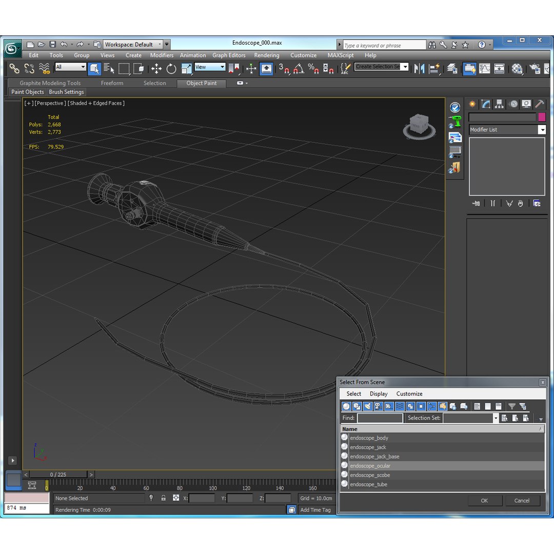Endoscope Scope 3d Max