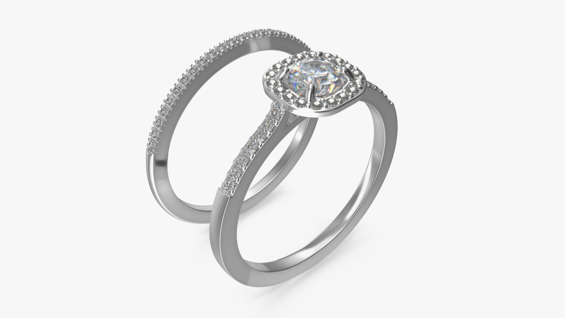 3D Engagement Rings Silver Color - TurboSquid 2170123