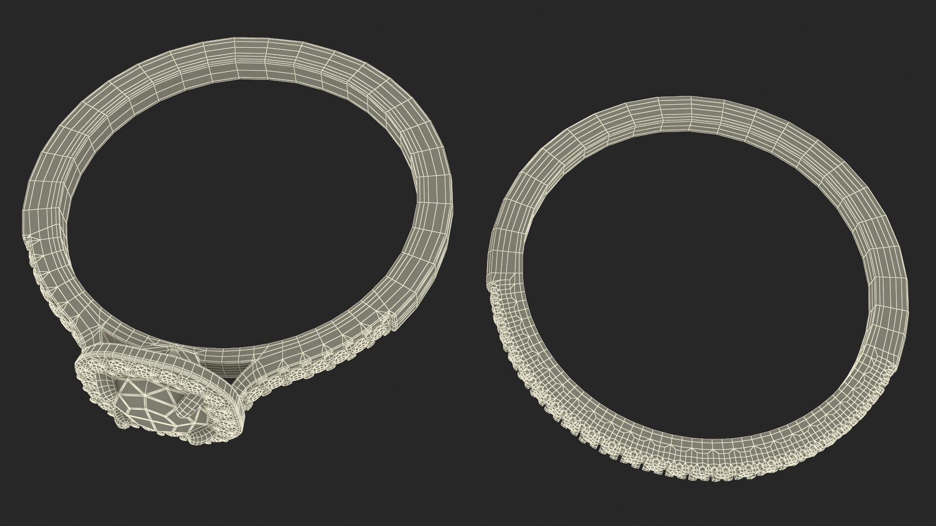 3D Engagement Rings Silver Color - TurboSquid 2170123