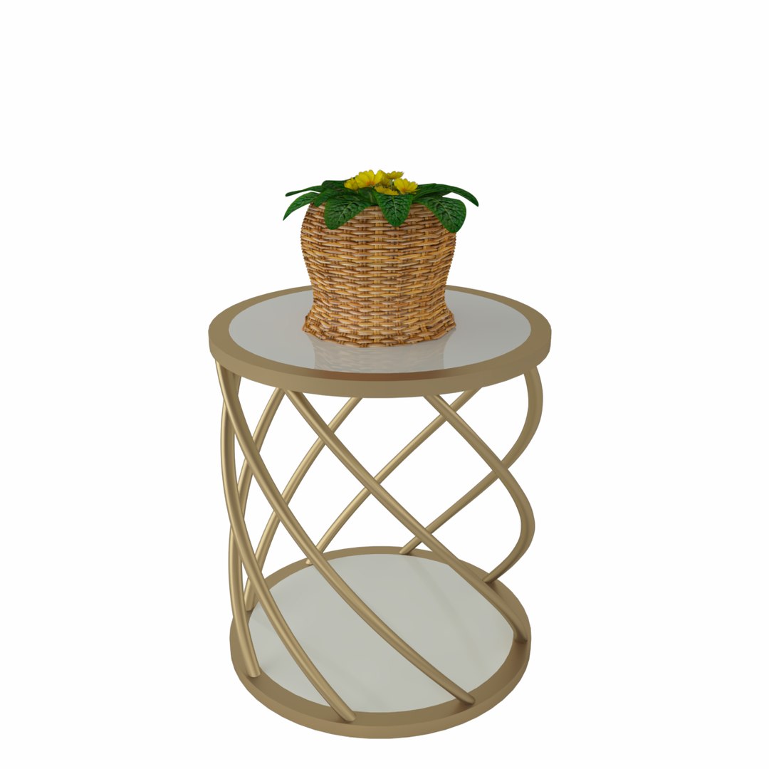 3D Yellow Violet On Modern Coffee Table - TurboSquid 2324909