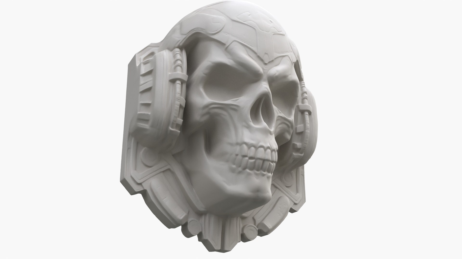 Industrial Skull Relief 1 3D Model - TurboSquid 2207825