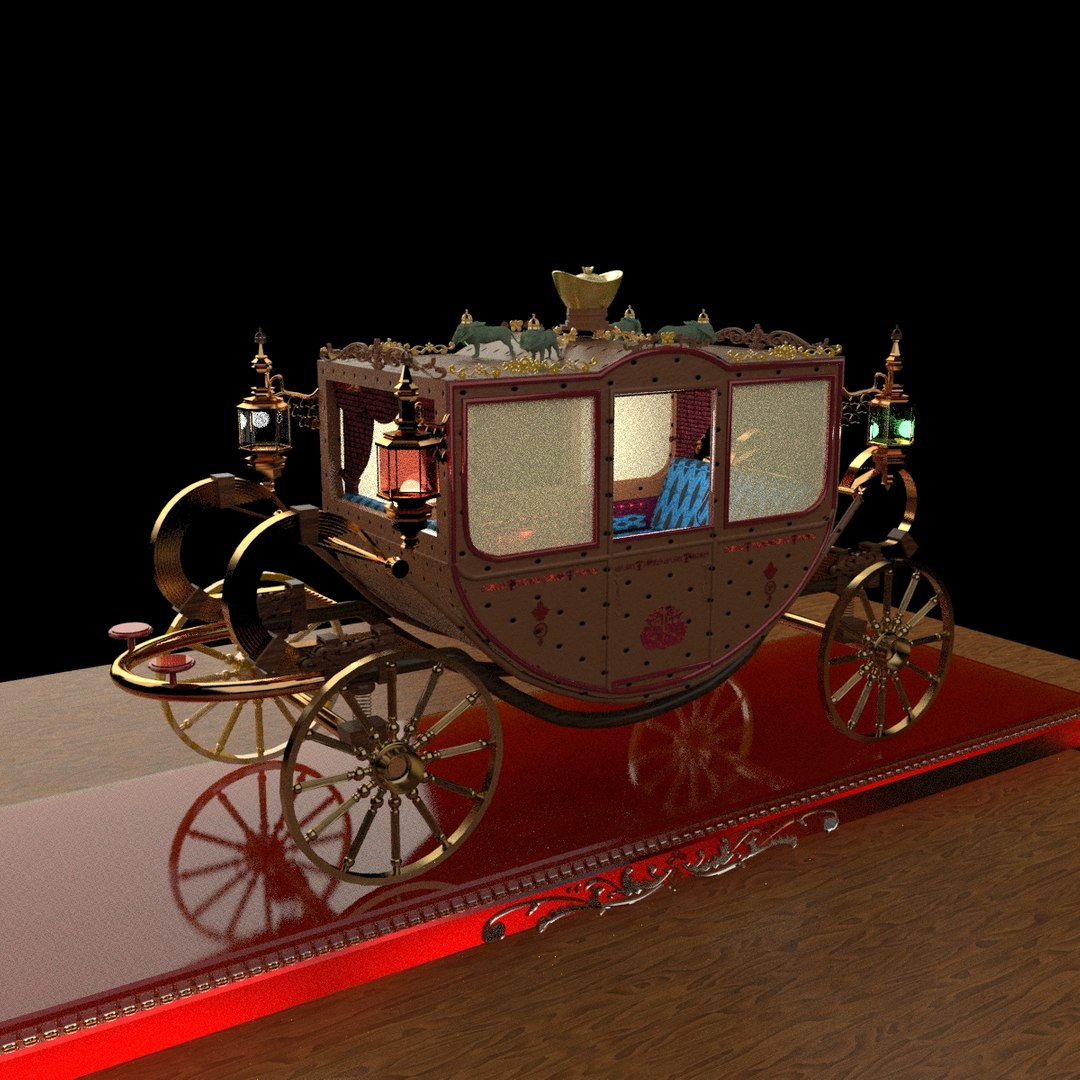 3D Chinese Ancient Carriage - TurboSquid 1993249