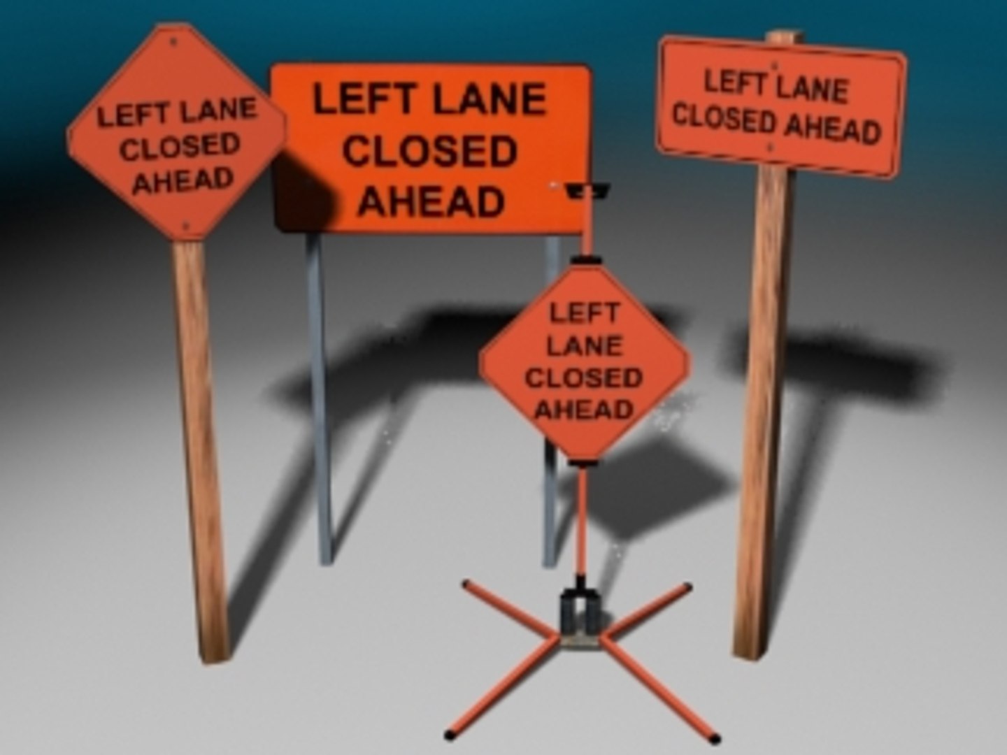 3d model construction signs