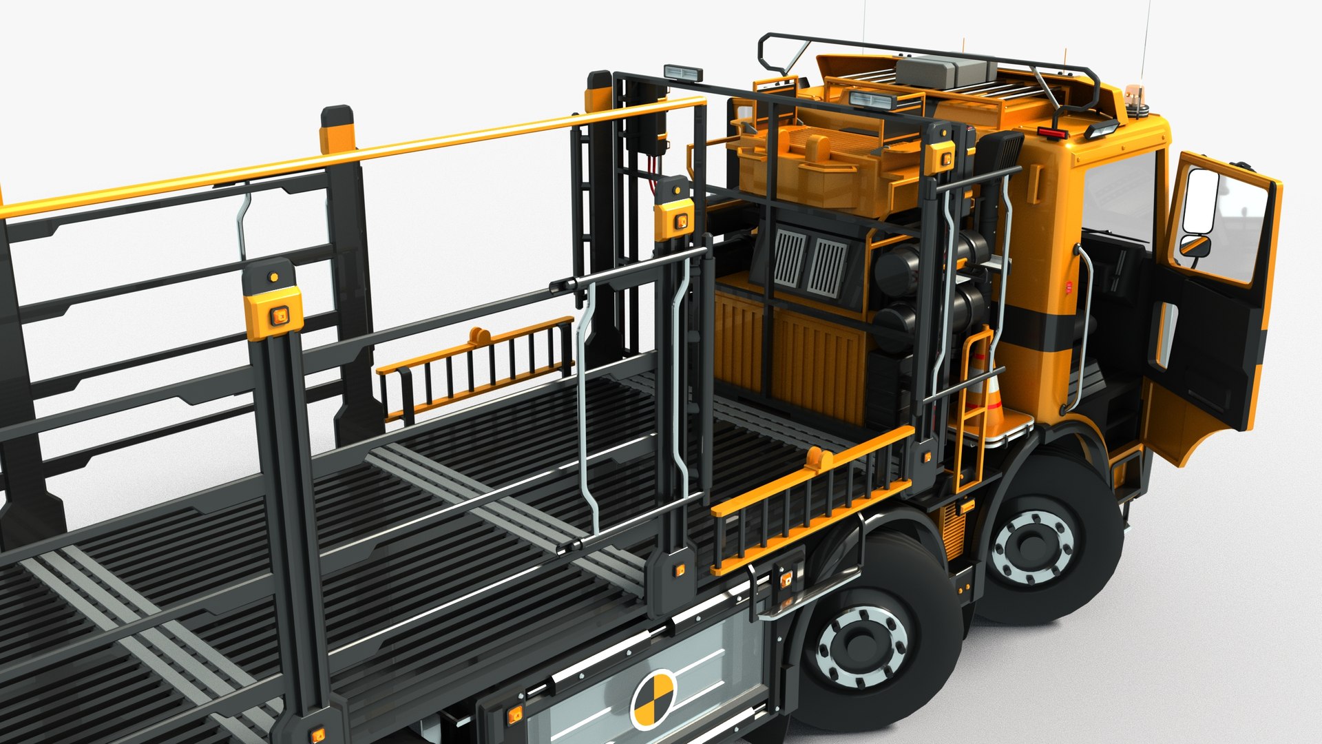Construction Truck Load Steel Pipes 3D model - TurboSquid 2155214
