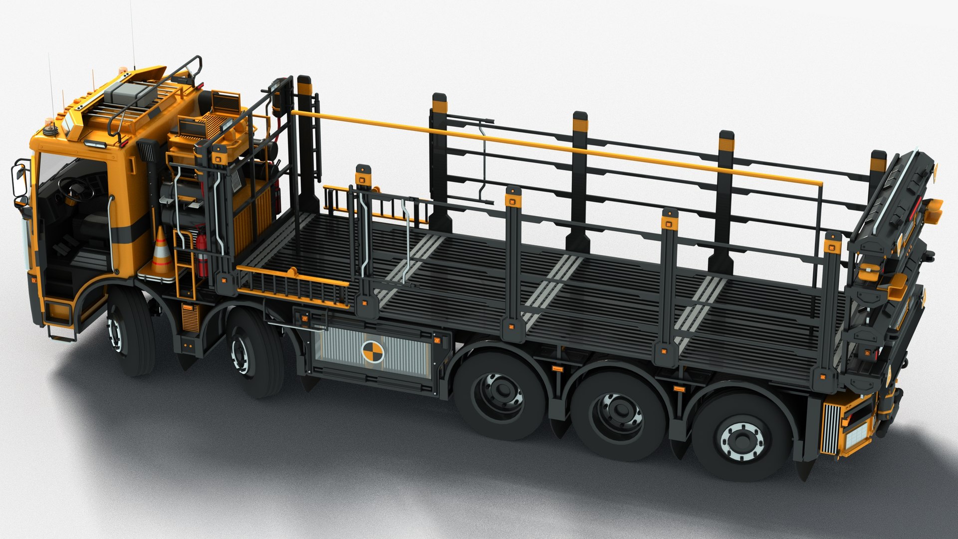 Construction Truck Load Steel Pipes 3D model - TurboSquid 2155214