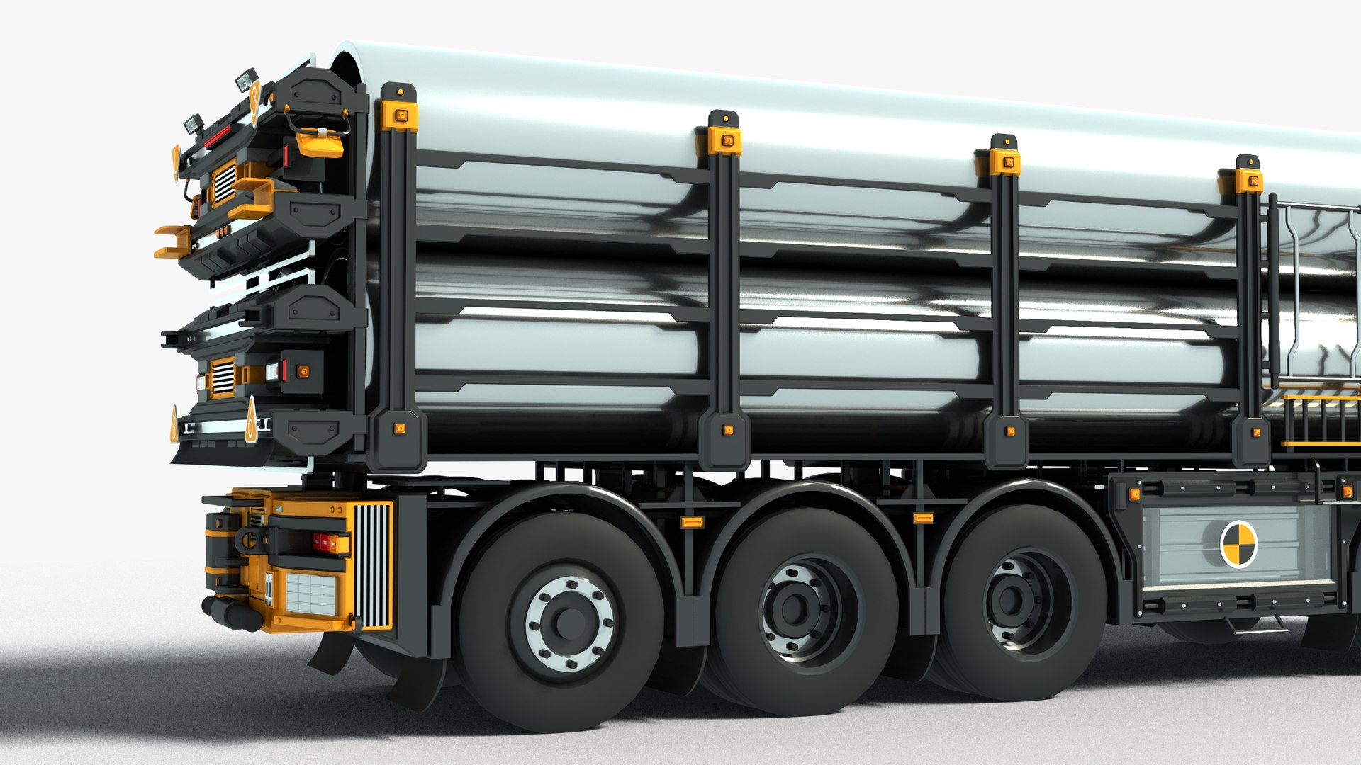 3D Construction Truck Load Steel Pipes model - TurboSquid 2155215