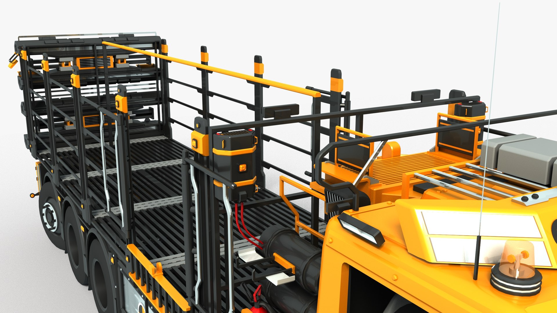 Construction Truck Load Steel Pipes 3D model - TurboSquid 2155214