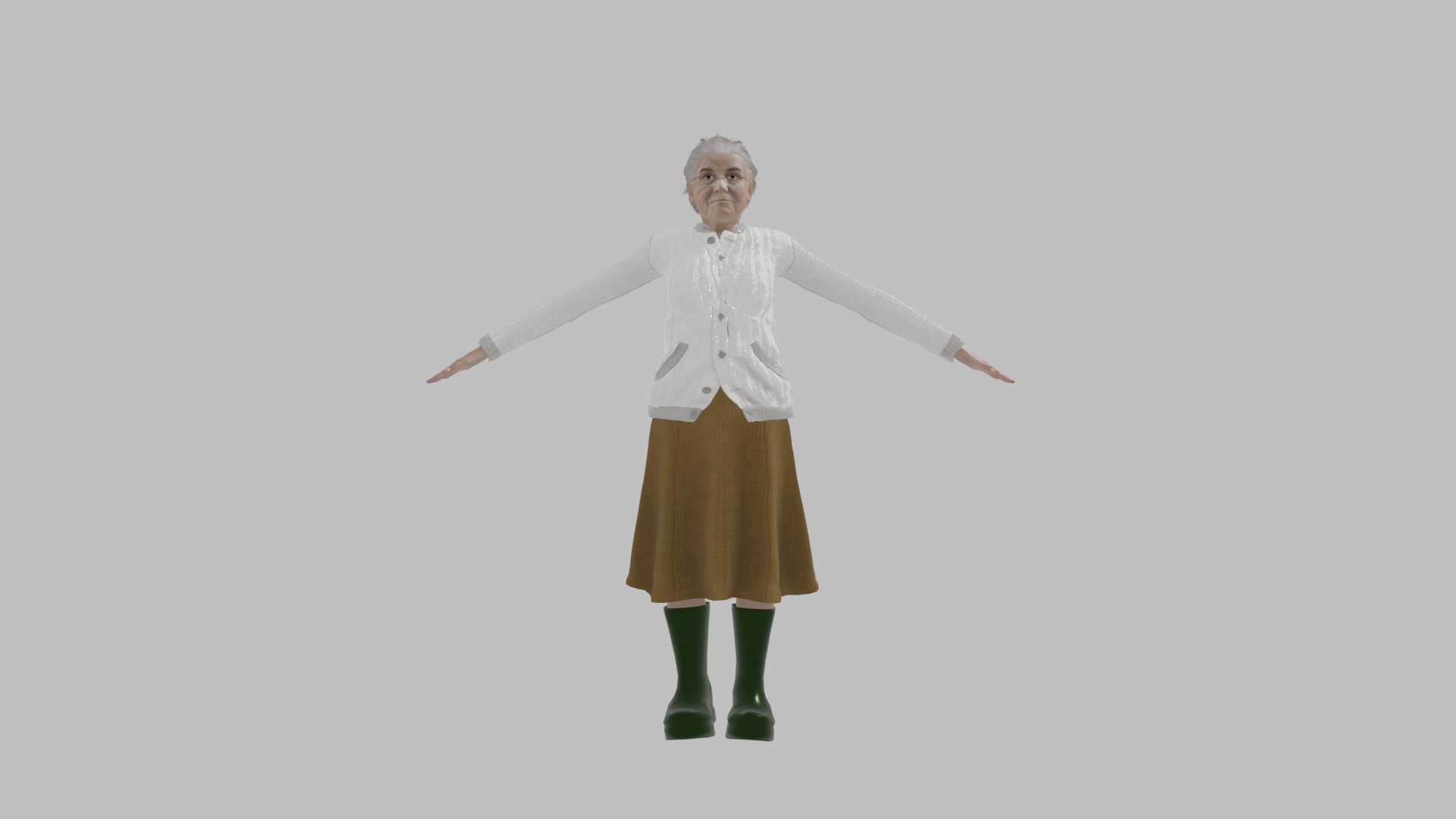 3D Old Woman Model - TurboSquid 1973797