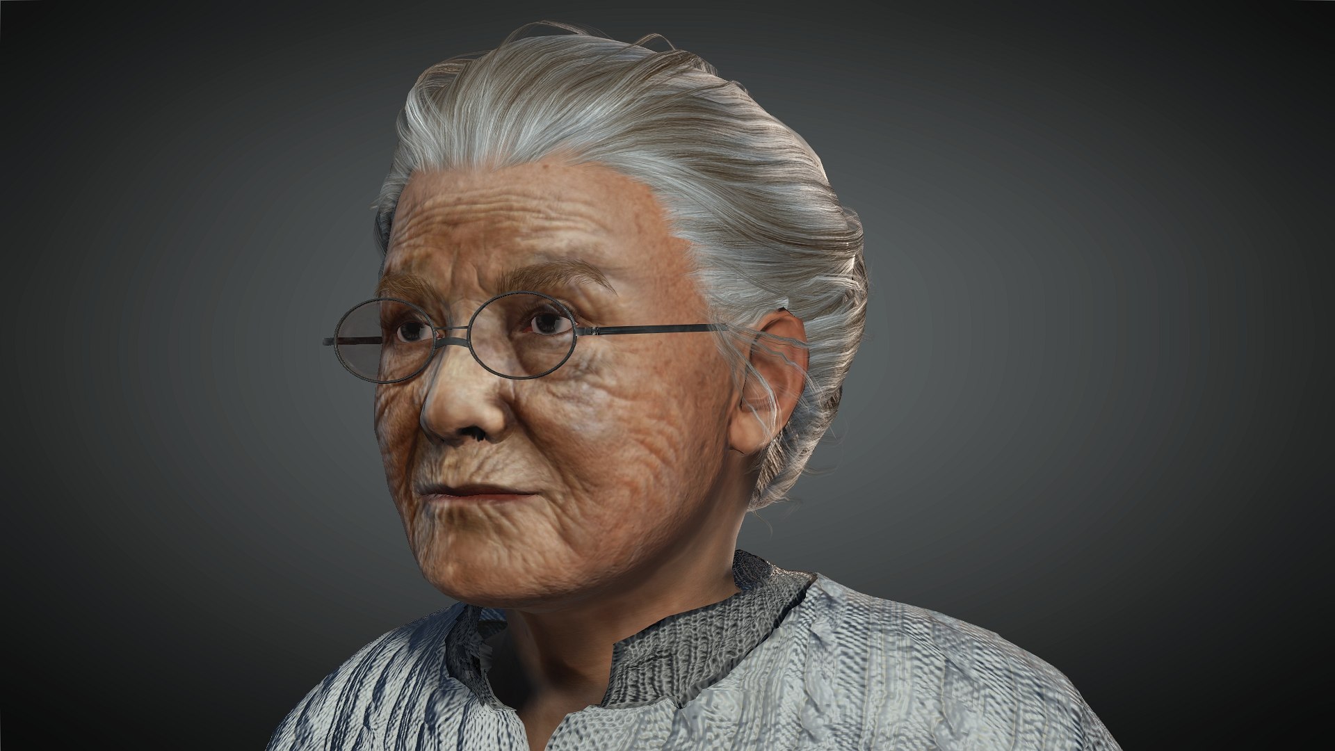 3D Old Woman Model - TurboSquid 1973797
