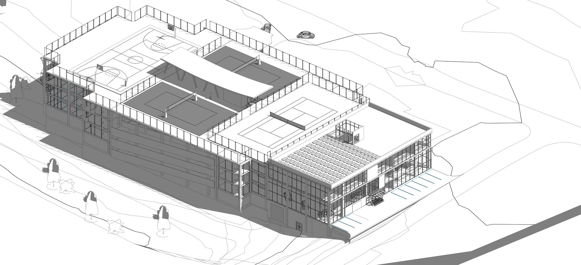 parking garage revit 3ds