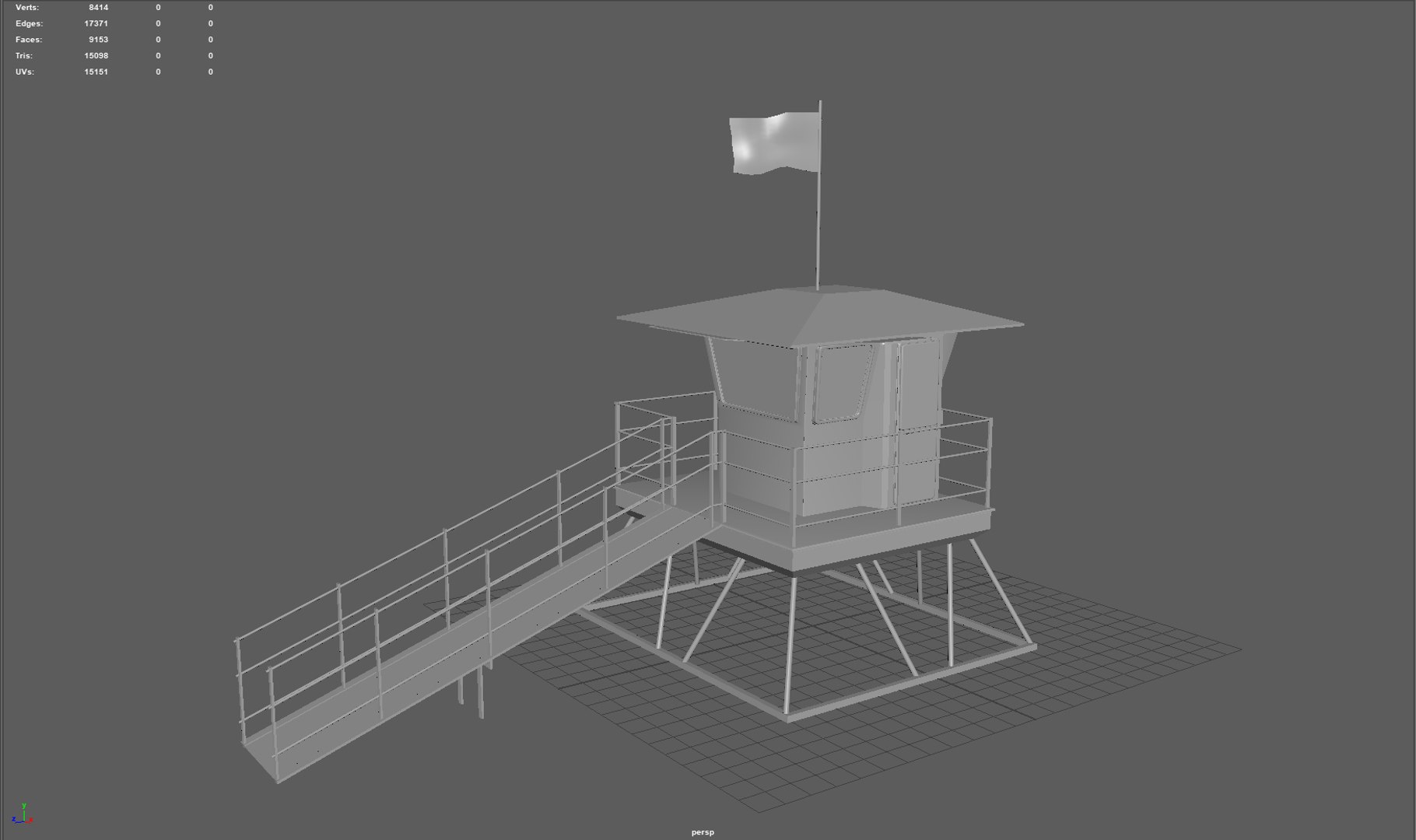 Lifeguard Tower 3D Model - TurboSquid 1732042