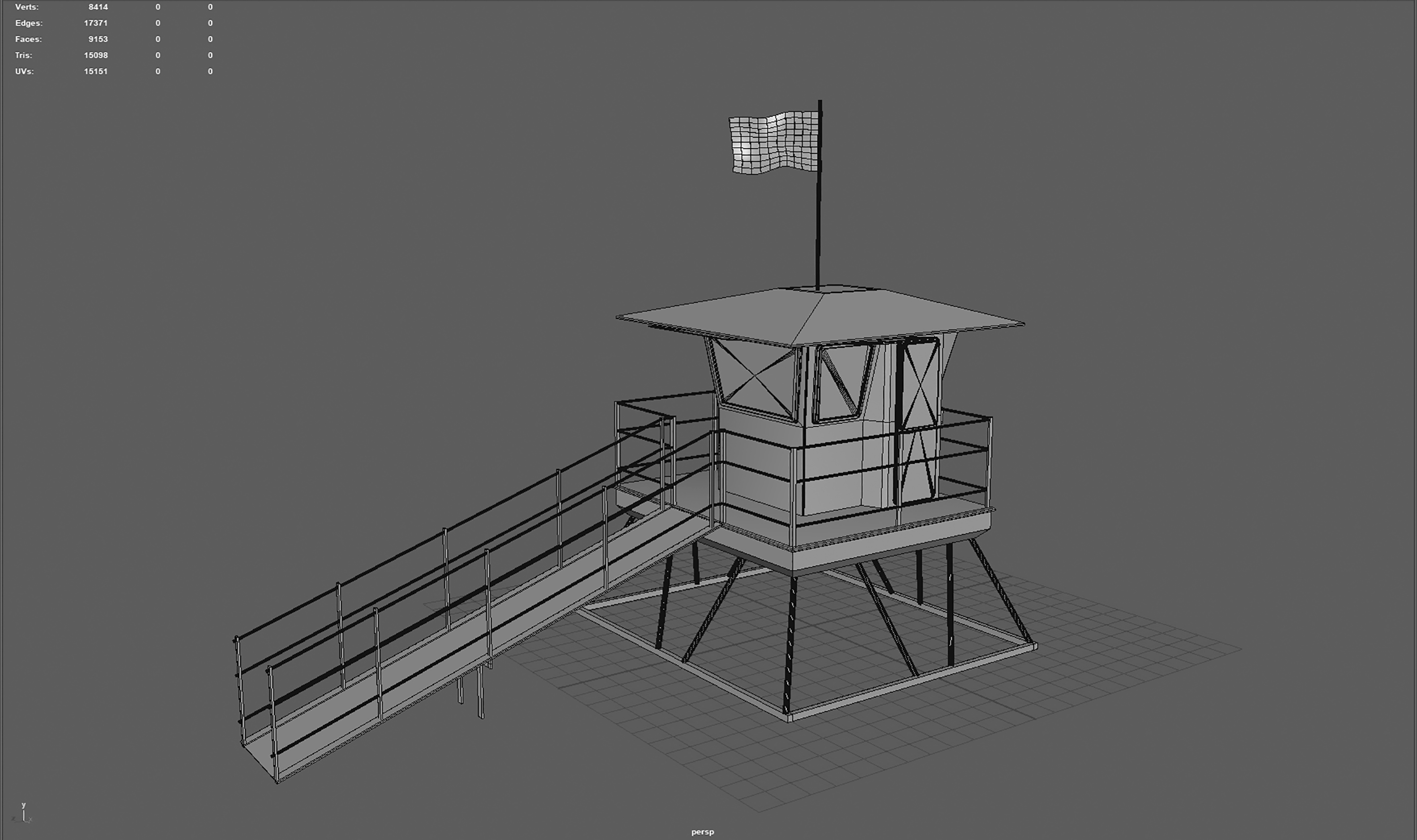 Lifeguard tower 3D model - TurboSquid 1732042