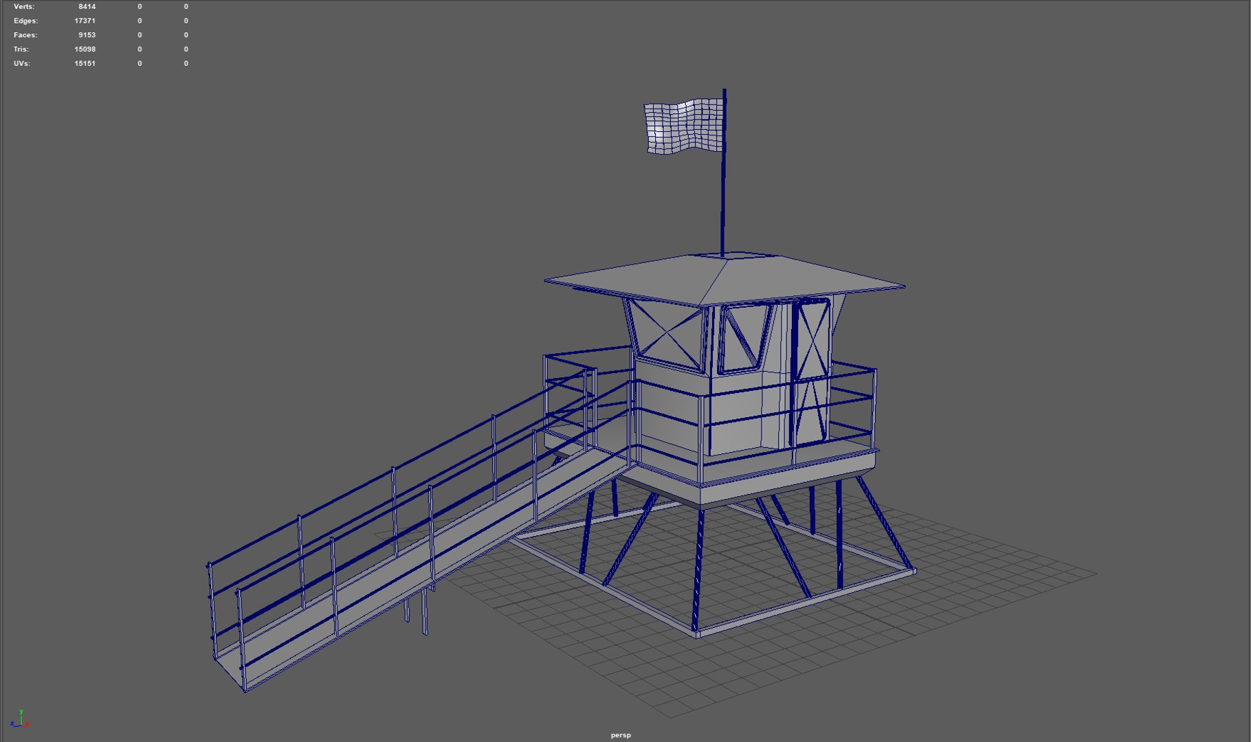 Lifeguard Tower 3D Model - TurboSquid 1732042