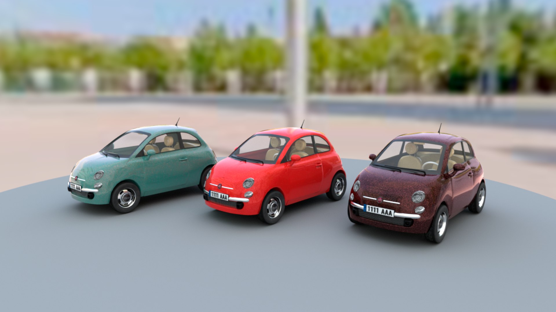 Fiat 500 Pack 3D Model - TurboSquid 1881906