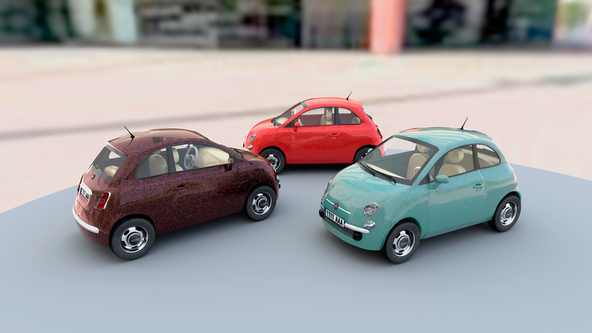Fiat 500 Pack 3D Model - TurboSquid 1881906