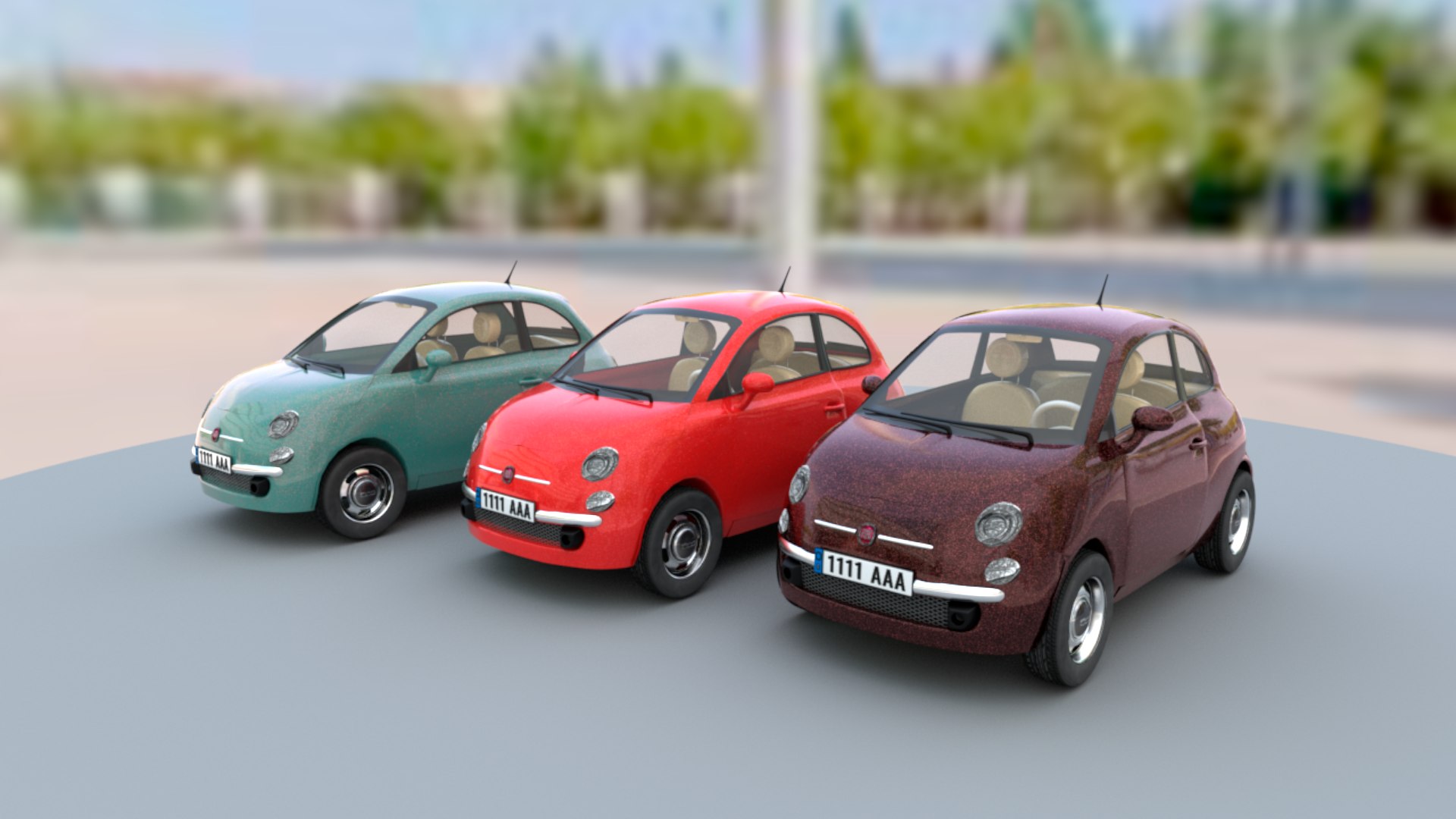 Fiat 500 Pack 3D Model - TurboSquid 1881906