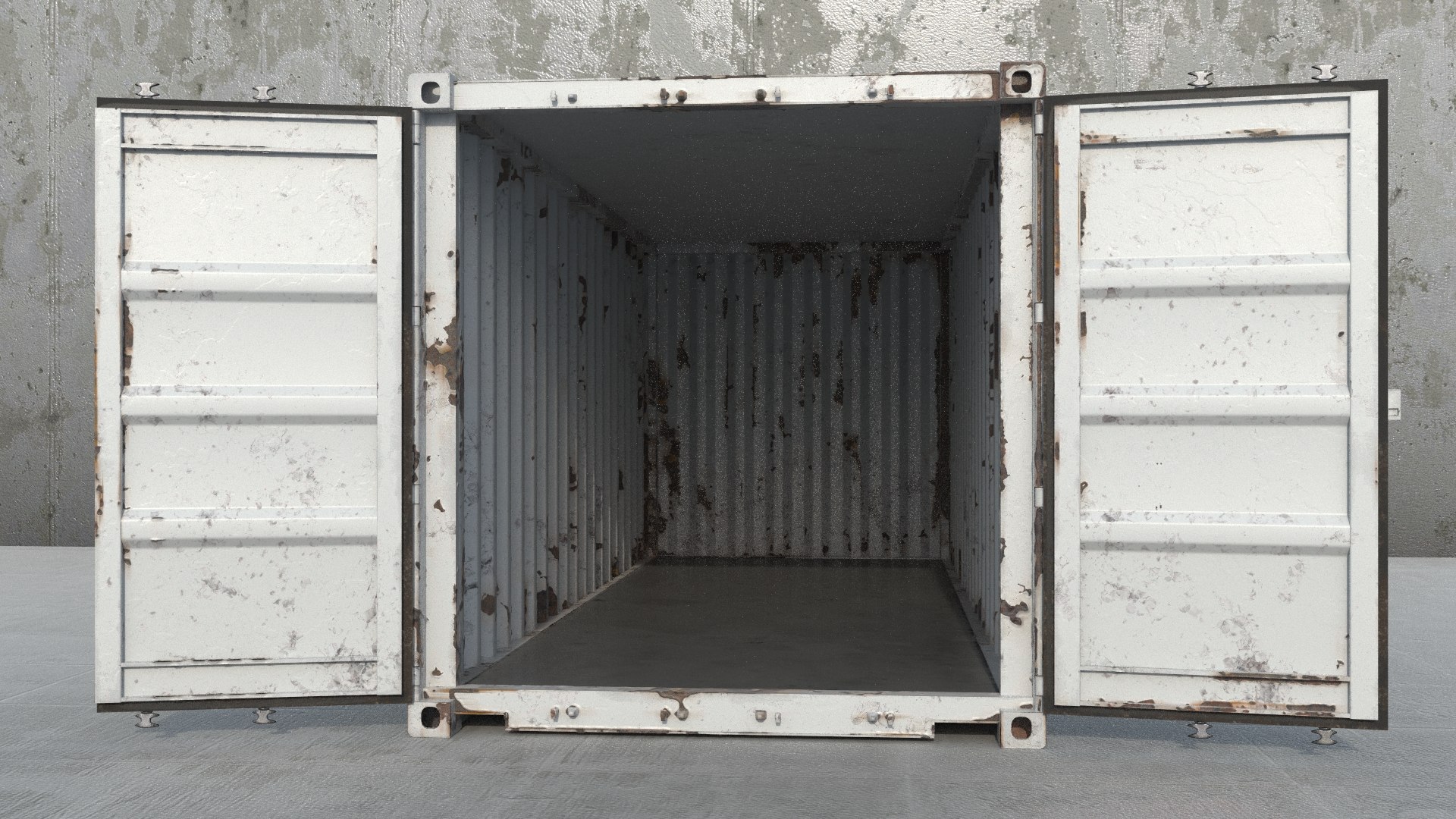 3D Cargo Container White HD - TurboSquid 2036183