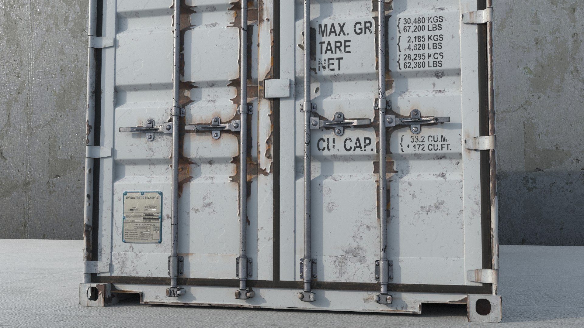 3D Cargo Container White HD - TurboSquid 2036183