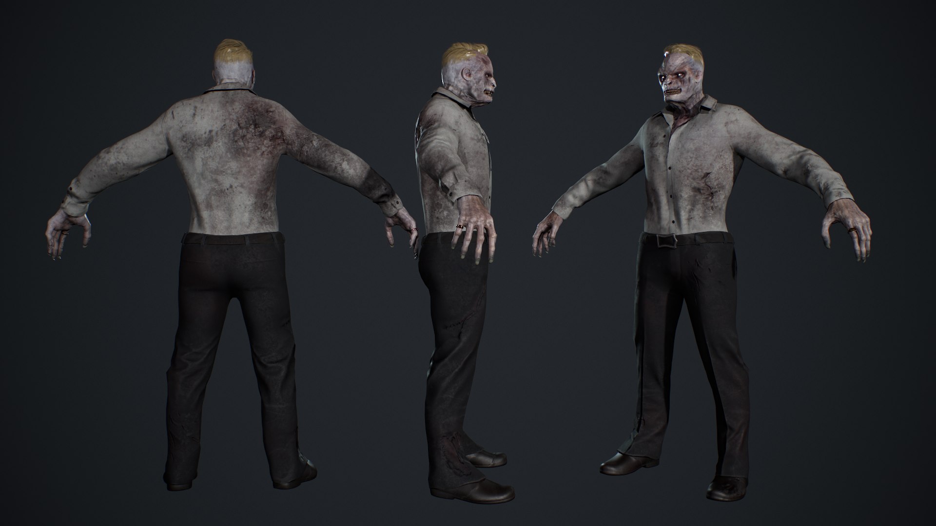 3D Office Zombie - TurboSquid 2320556