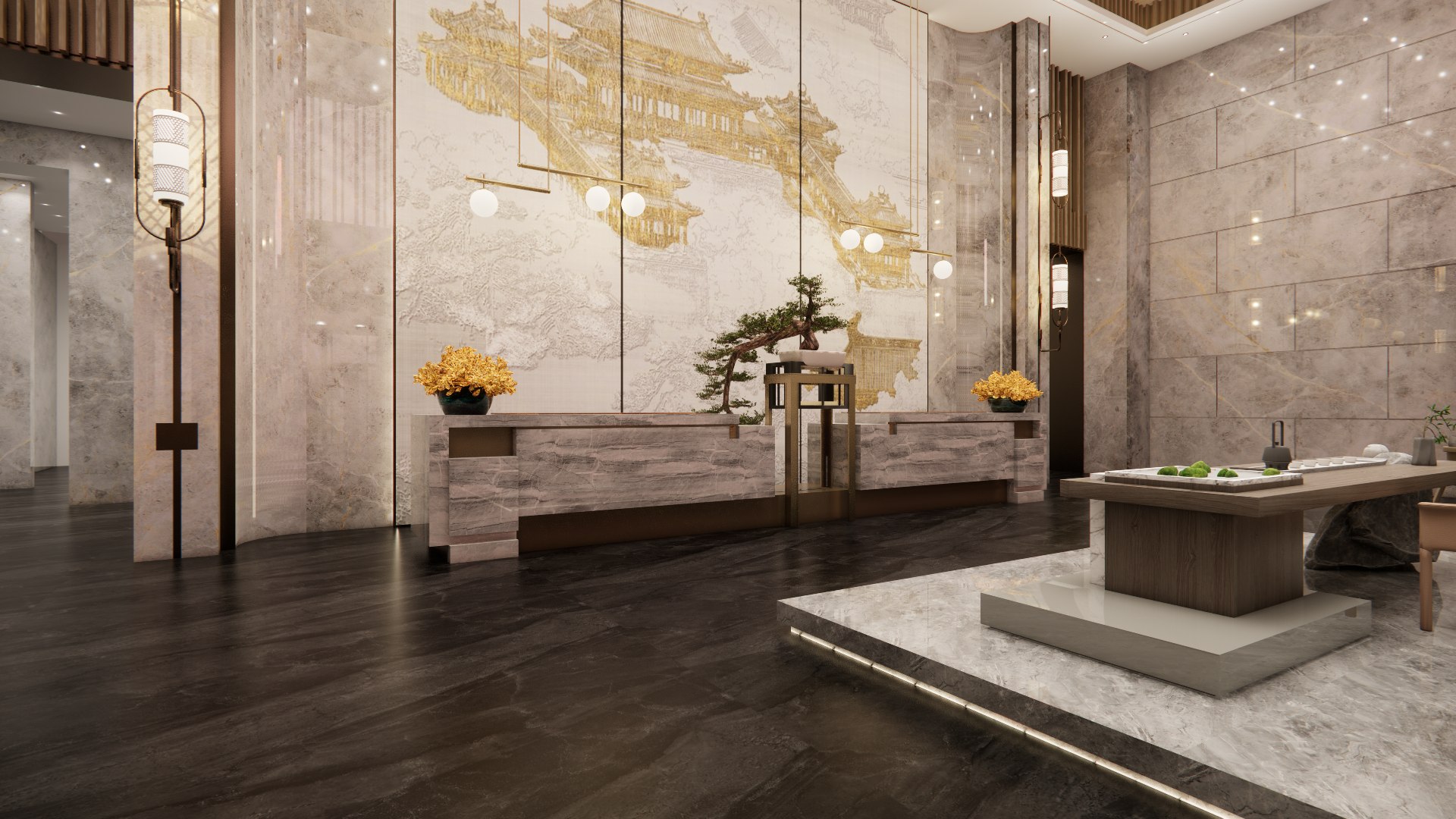 3D Hotel Lobby Interior-A1 - TurboSquid 2103984