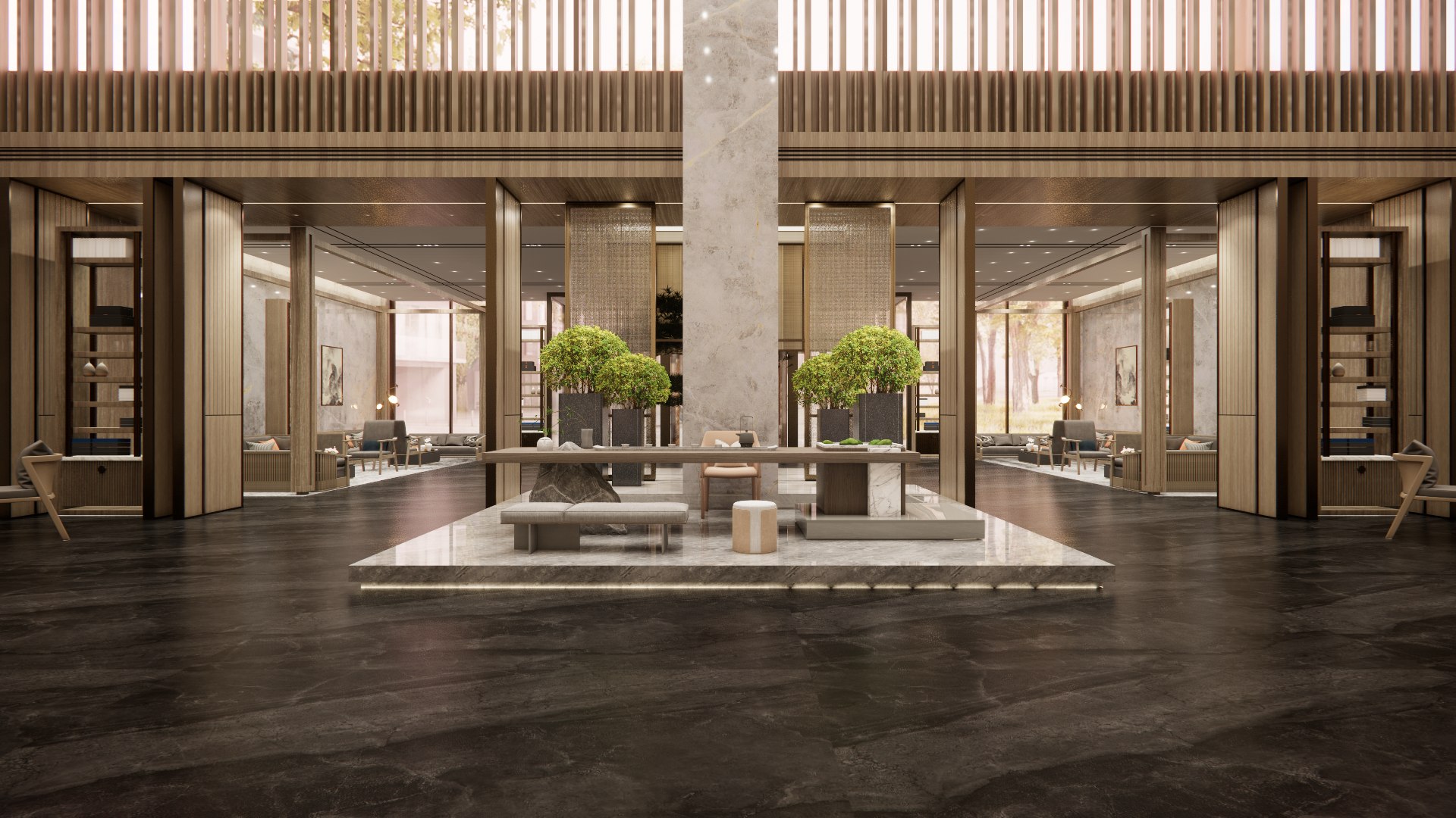 3D Hotel Lobby Interior-A1 - TurboSquid 2103984