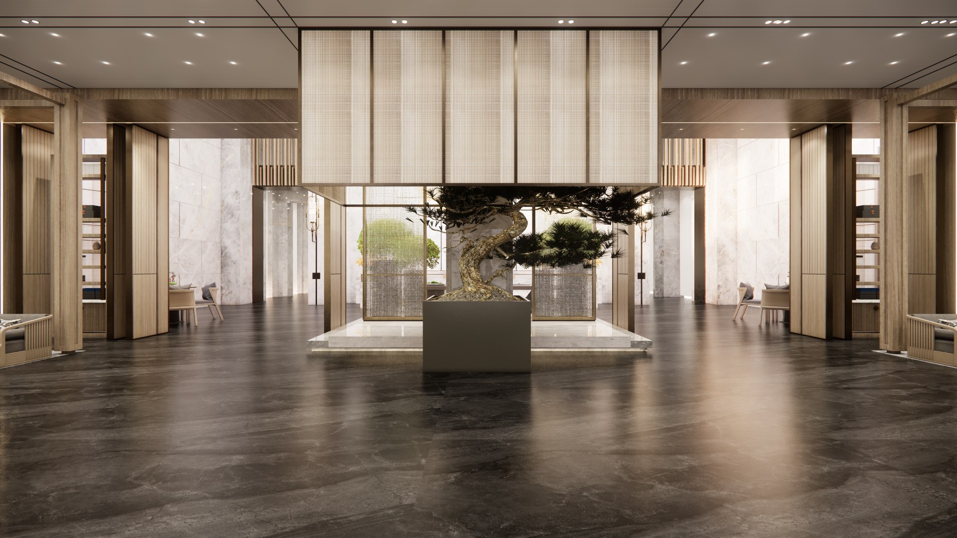 3D Hotel Lobby Interior-A1 - TurboSquid 2103984