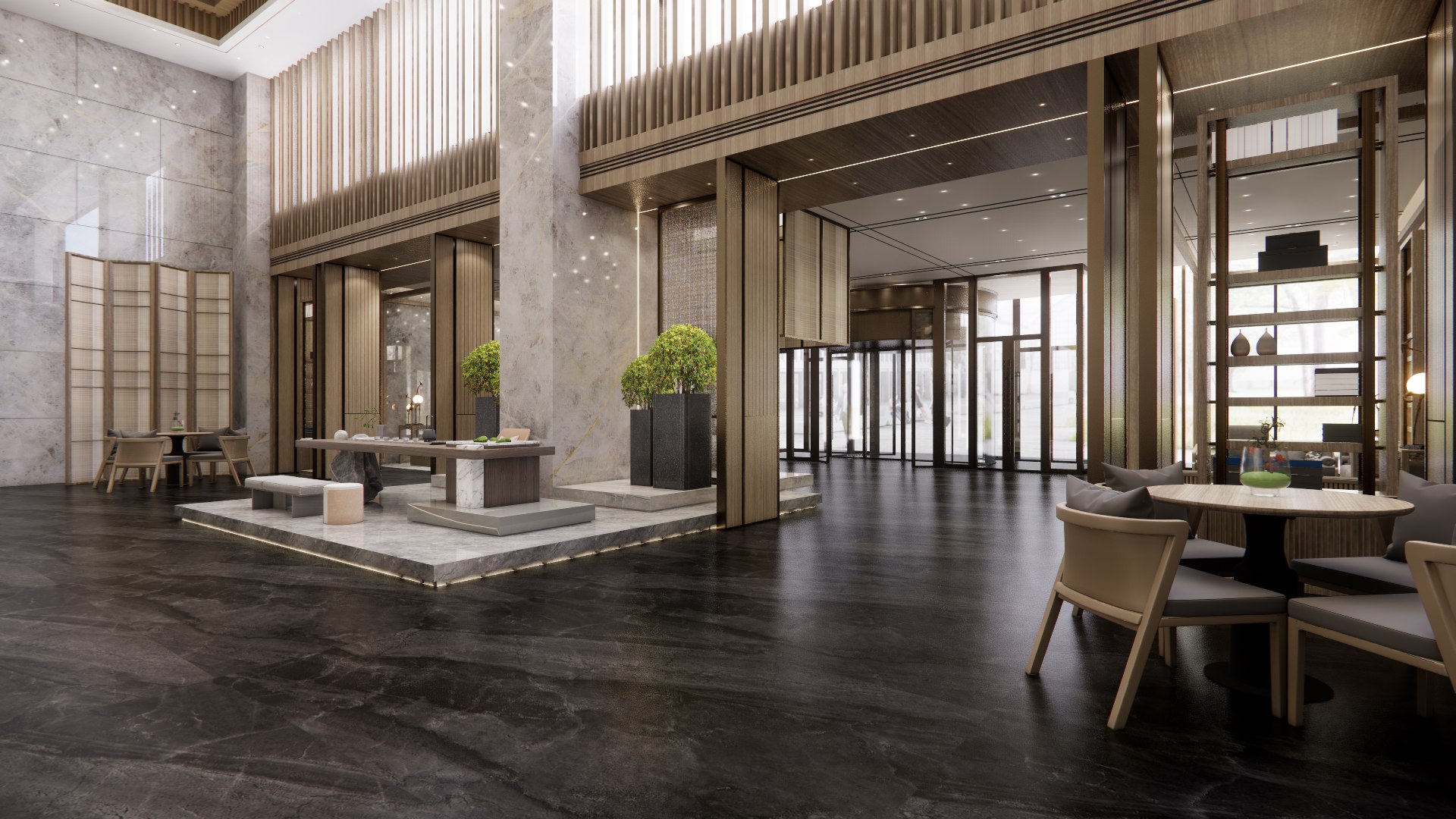 3D Hotel Lobby Interior-A1 - TurboSquid 2103984