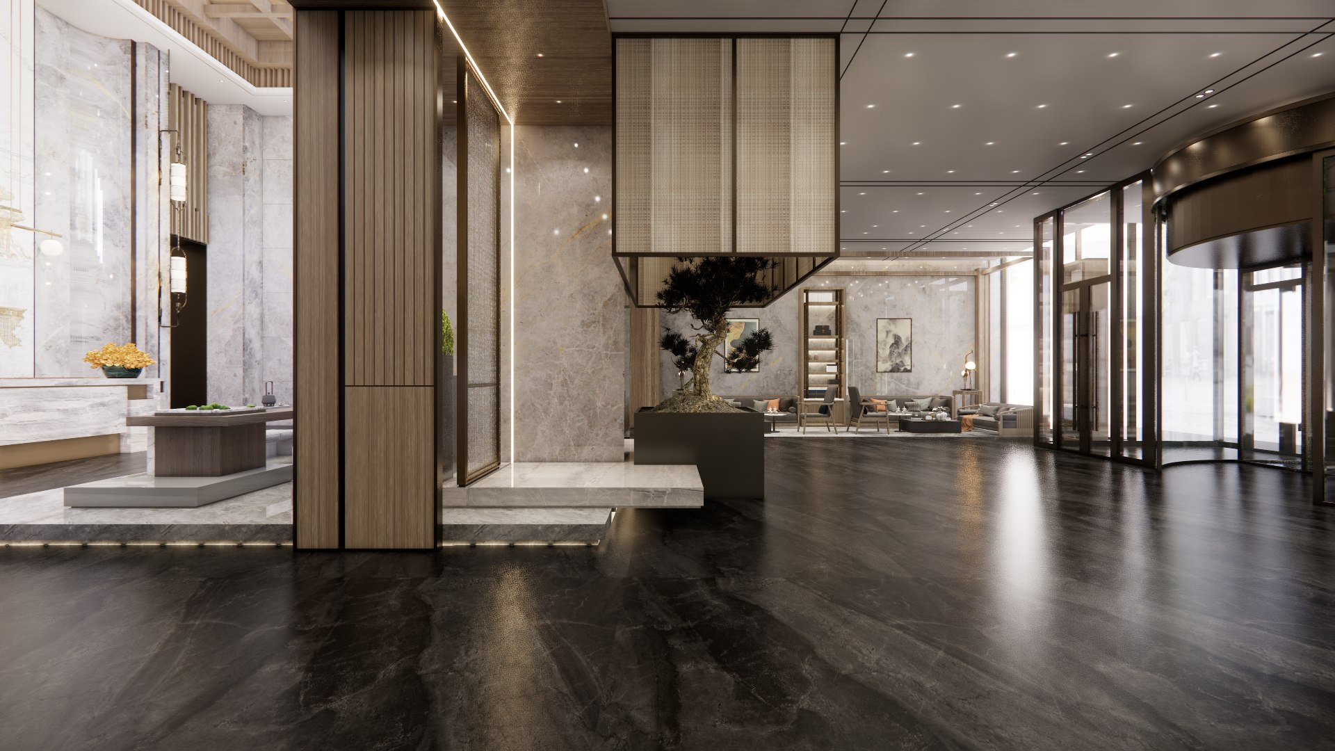 3D Hotel Lobby Interior-A1 - TurboSquid 2103984