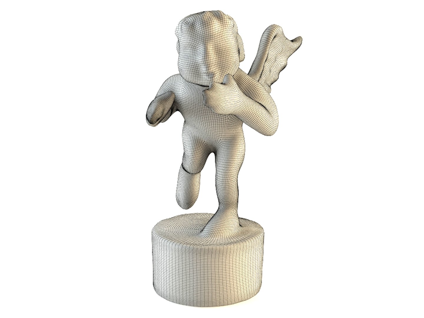 3d Model Kitsch Angel Sculpture