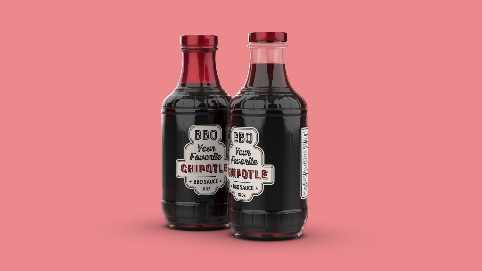 3D BBQ Sauce Bottle 18Oz - TurboSquid 2190516