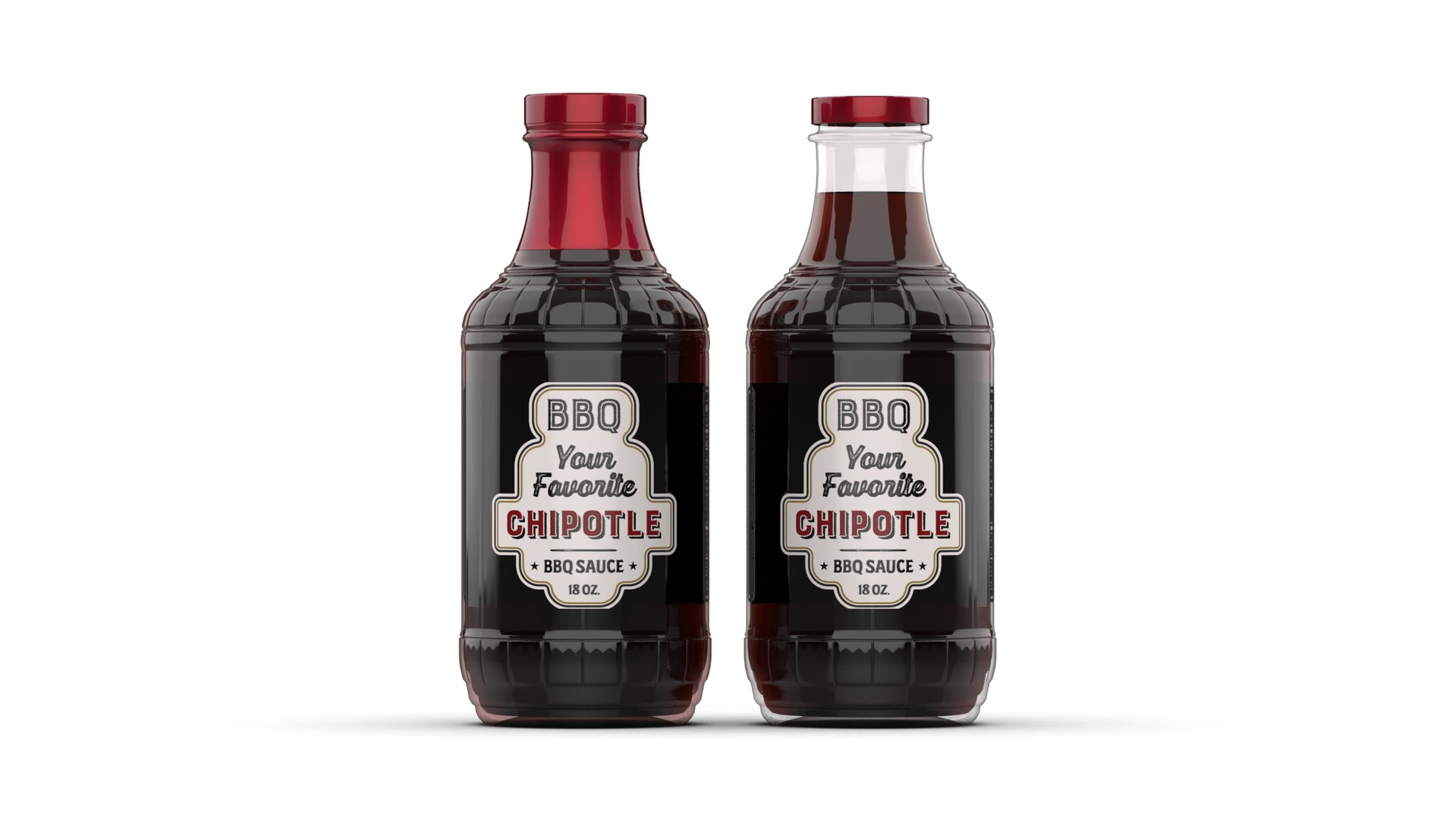 3D BBQ Sauce Bottle 18Oz - TurboSquid 2190516